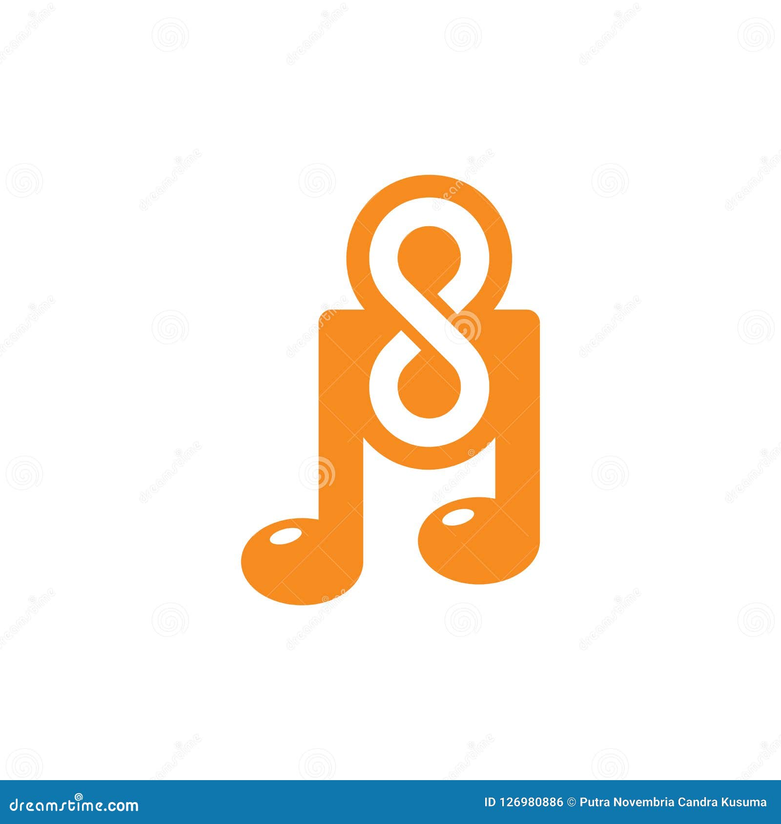 Infinity Music Logo Icon Design Stock Vector - Illustration of eternity ...