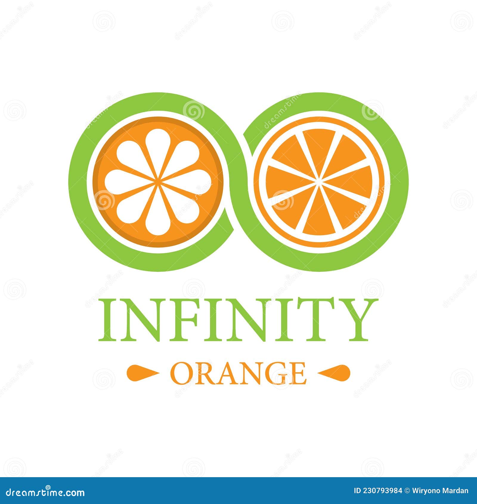 Infinity Orange Vector Logo Stock Vector - Illustration of orange ...
