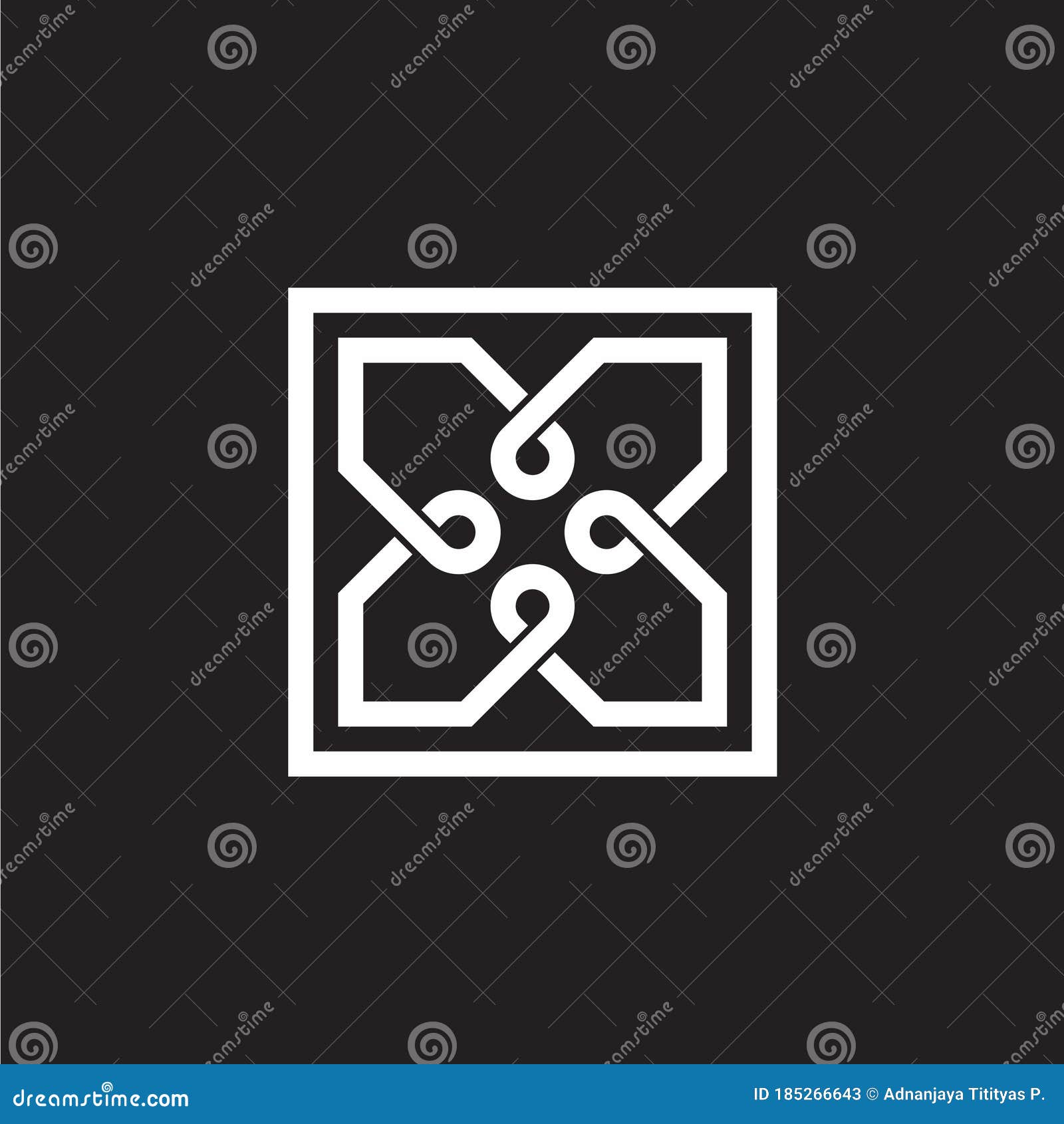 Infinity Overlapping Line Wires Design Symbol Logo Vector Stock ...
