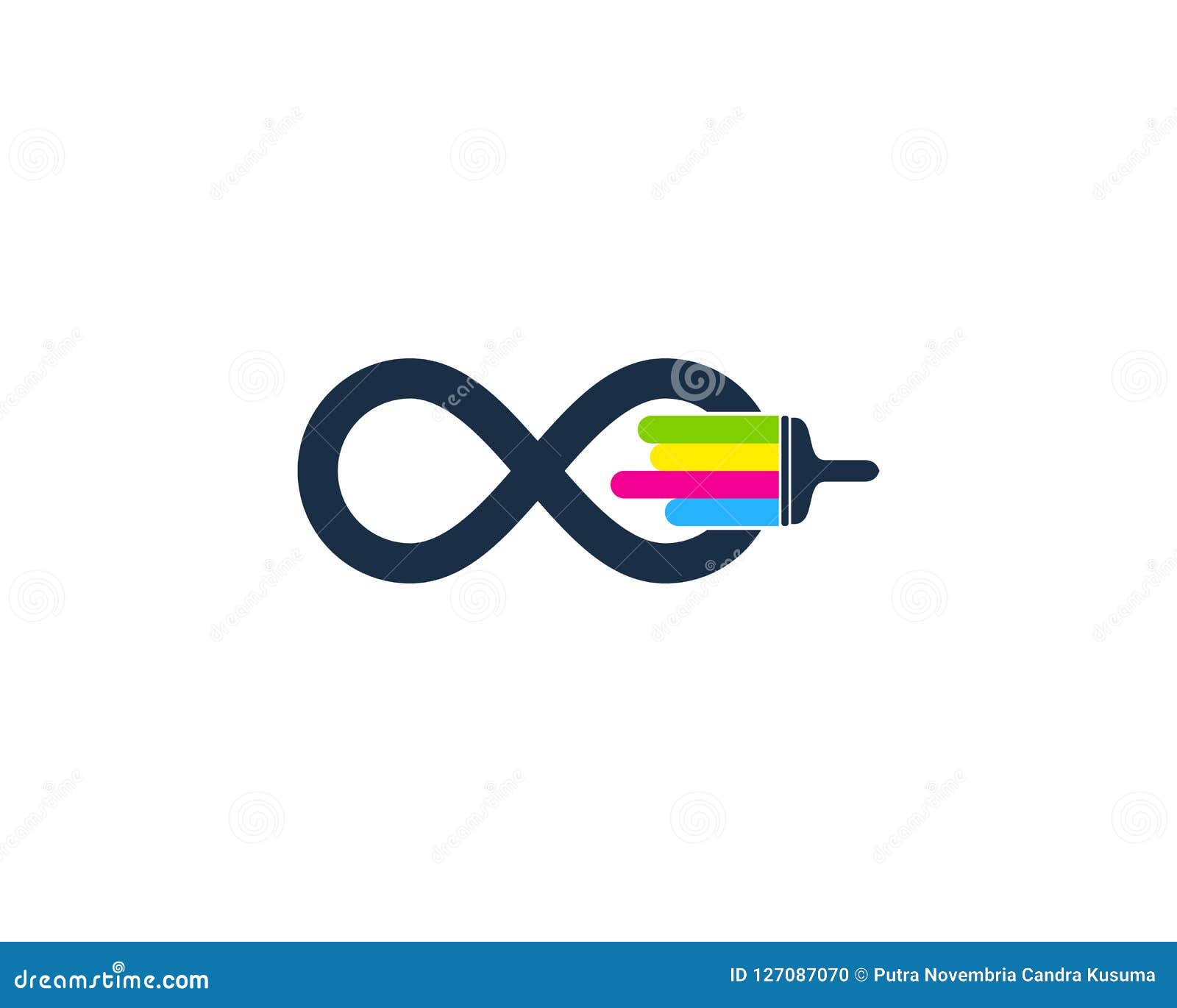 Infinity Paint Logo Icon Design Stock Vector - Illustration of idea ...