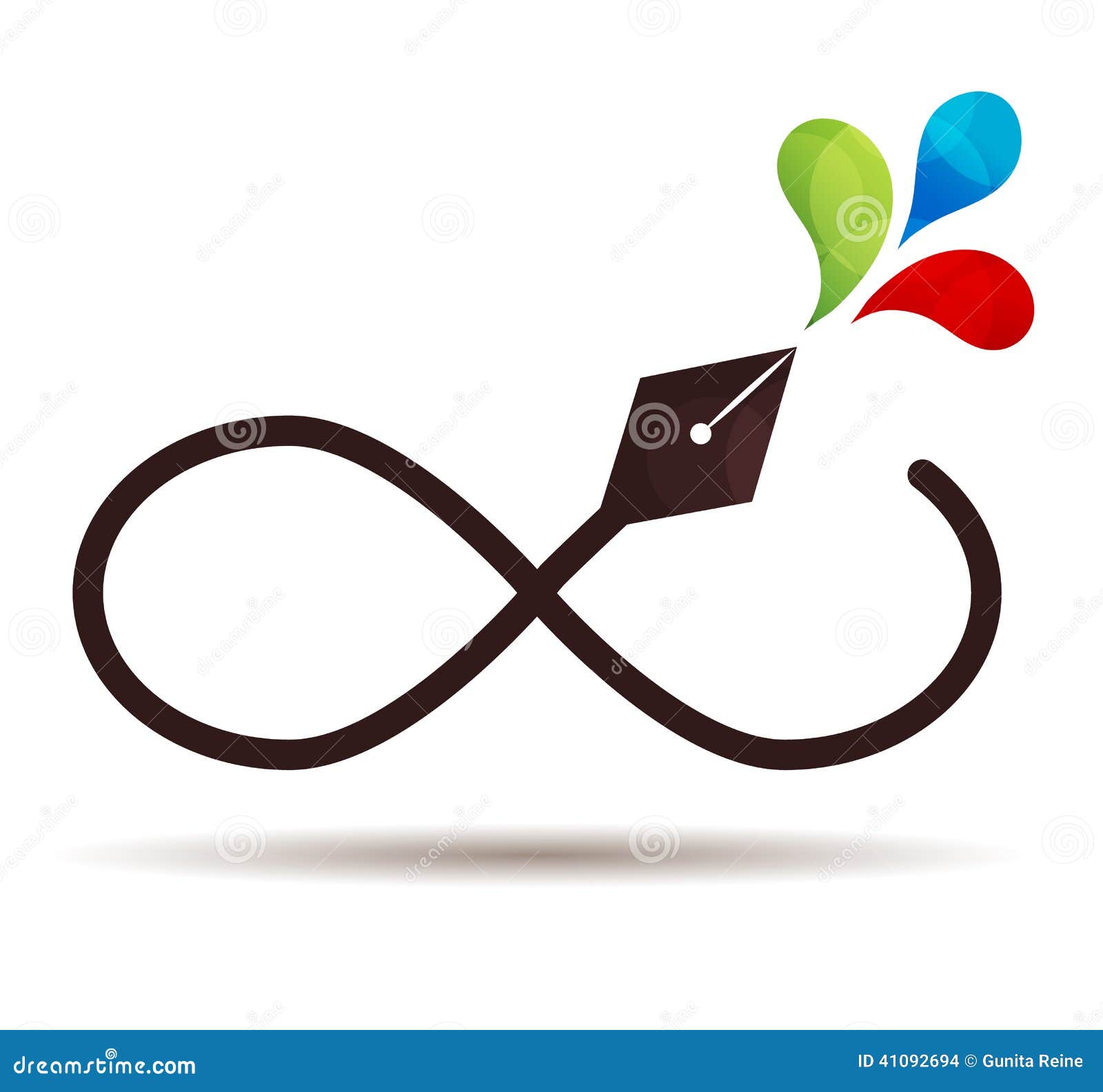 Infinity pen icon stock vector. Illustration of infinity - 41092694