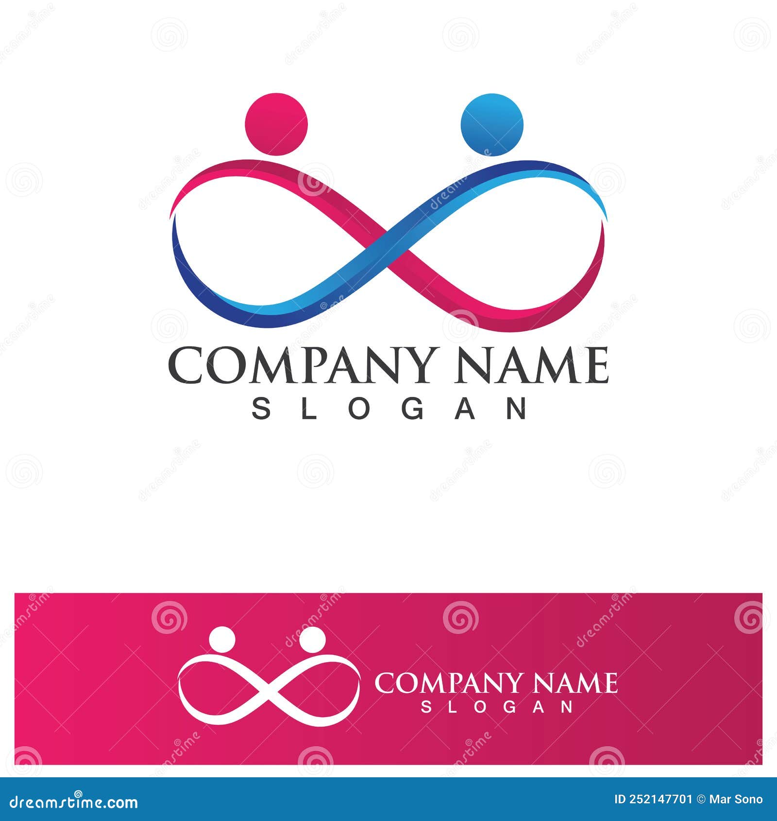 Infinity People Family Care Logo Design Vector Stock Vector ...