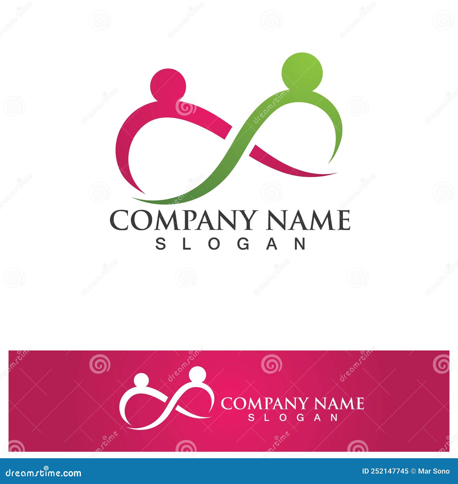 Infinity People Family Care Logo Design Vector Stock Vector ...