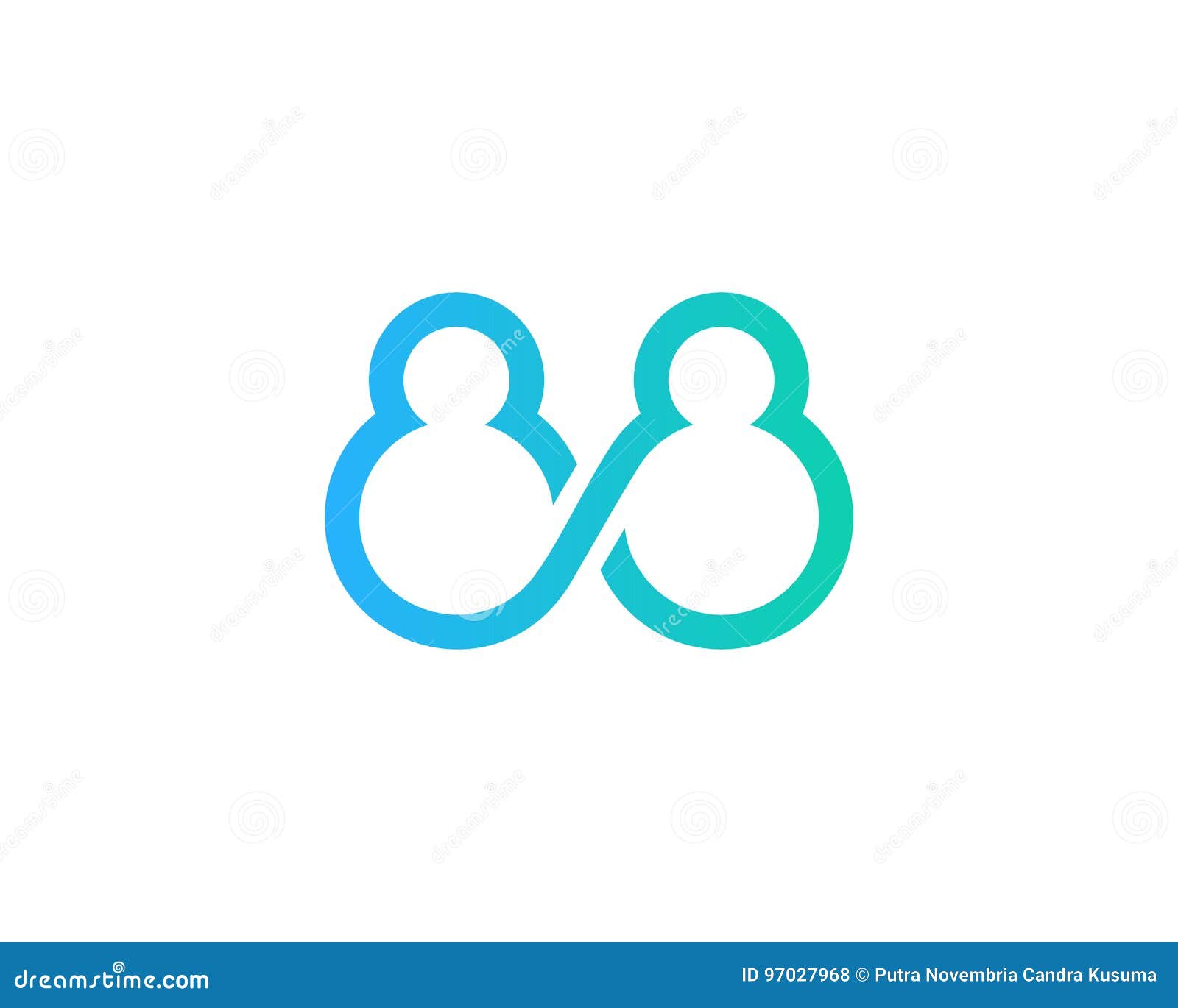 Infinity People Icon Logo Design Element Stock Vector - Illustration of ...