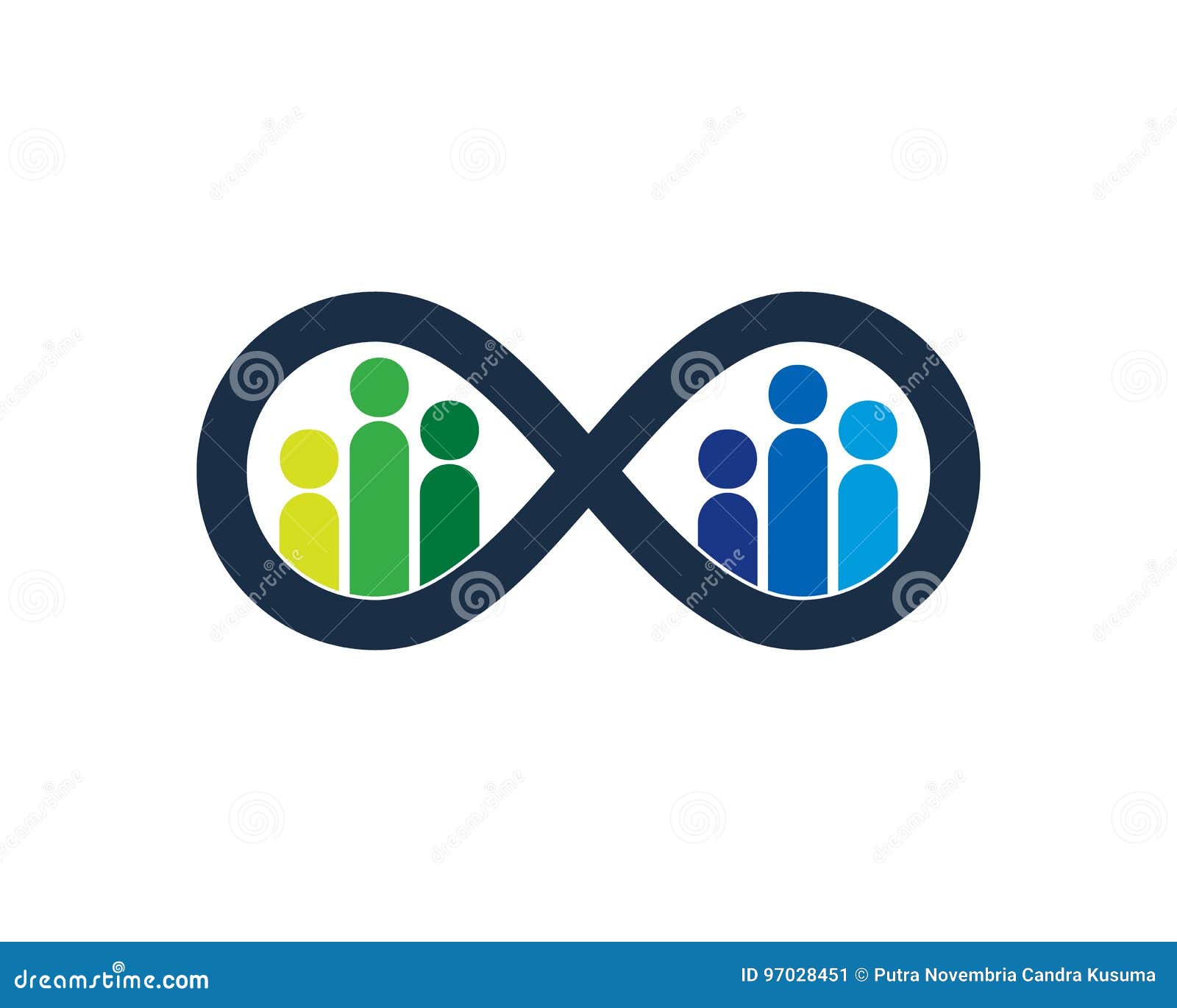 Infinity People Icon Logo Design Element Stock Vector - Illustration of ...