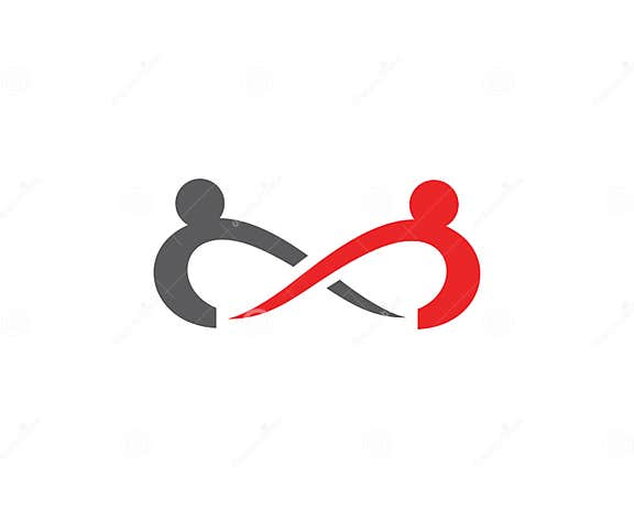 Infinity People Logo Design Template Stock Vector - Illustration of ...