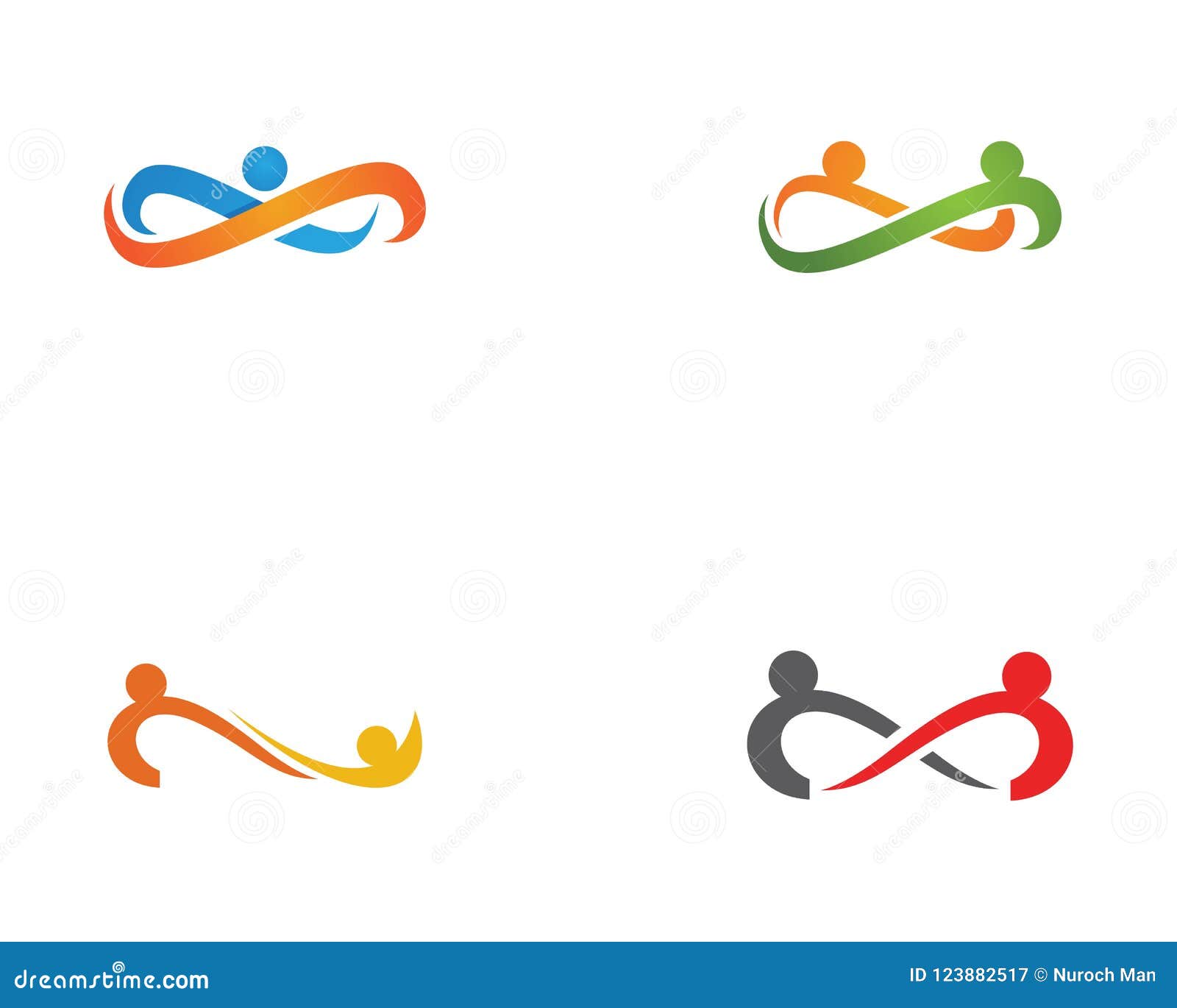 Infinity People Logo Design Template Stock Vector - Illustration of ...