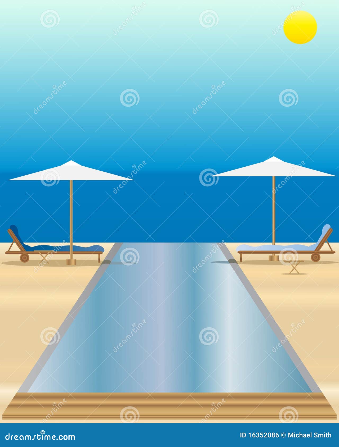 Infinity pool stock vector. Illustration of recreation - 16352086