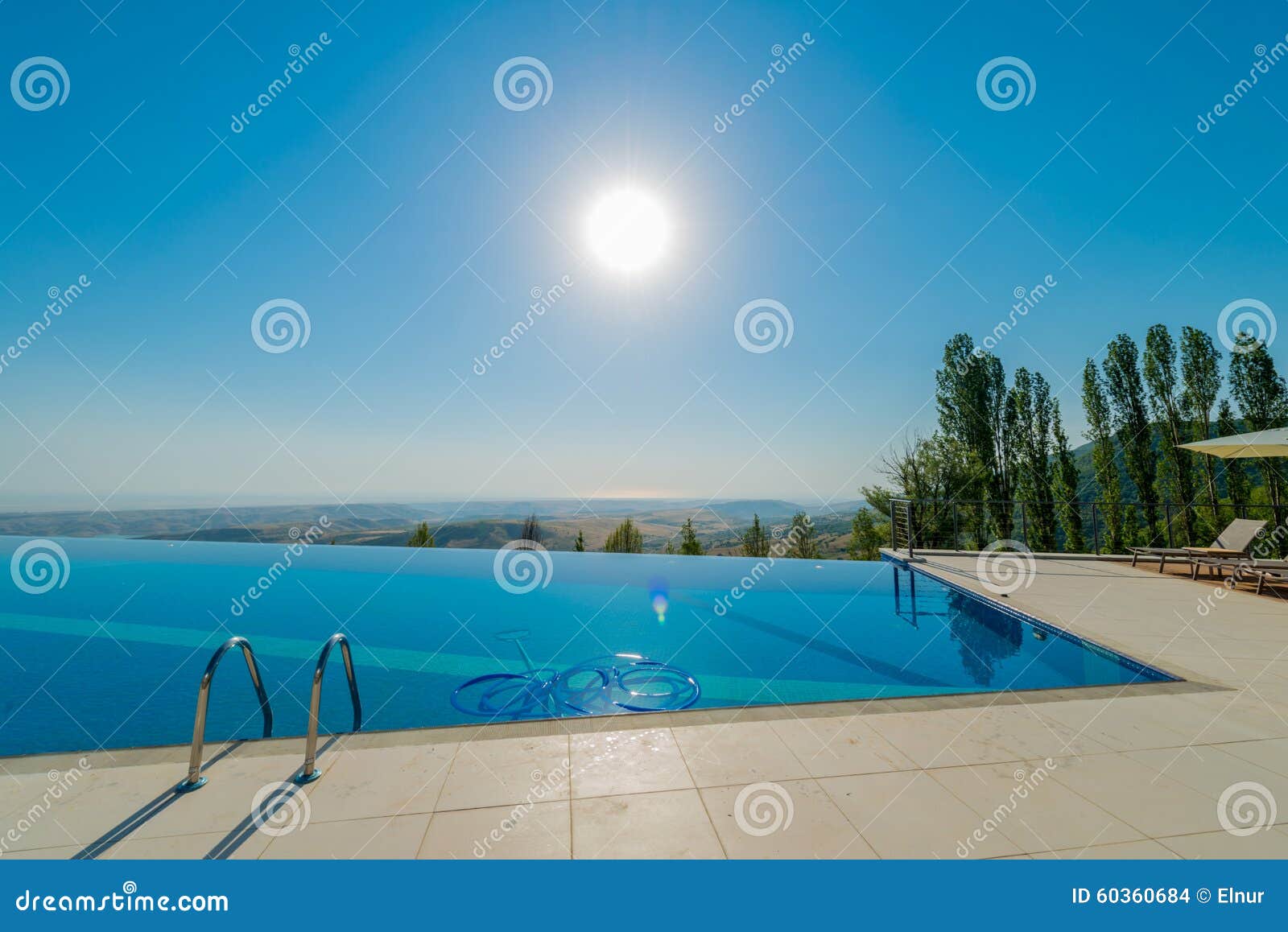 Infinity Pool on the Bright Summer Day Stock Photo - Image of beach ...
