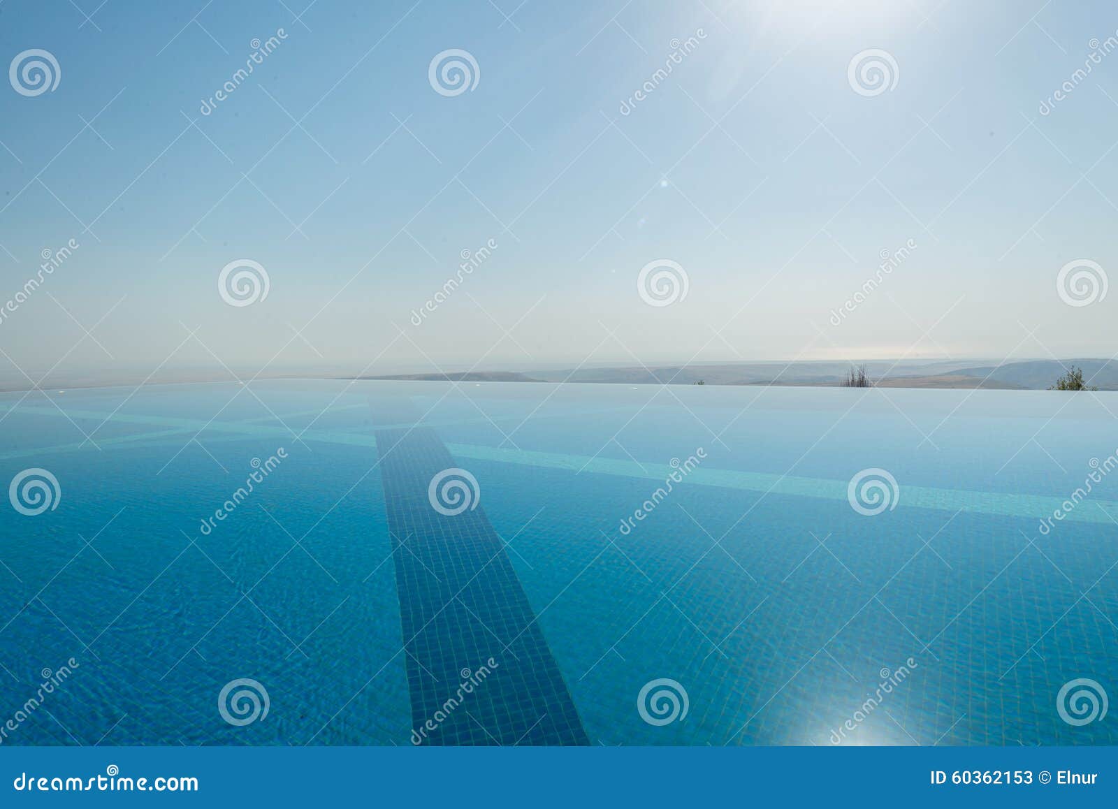 Infinity Pool on the Bright Summer Day Stock Image - Image of ocean ...