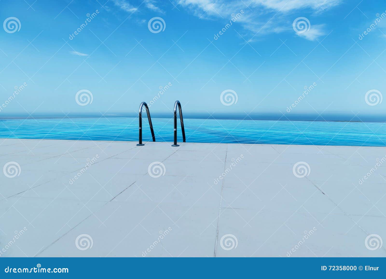 The Infinity Pool on the Bright Summer Day Stock Photo - Image of ...