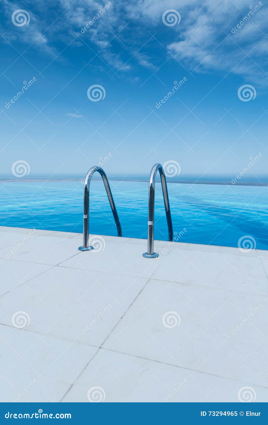 The Infinity Pool on the Bright Summer Day Stock Image - Image of ...