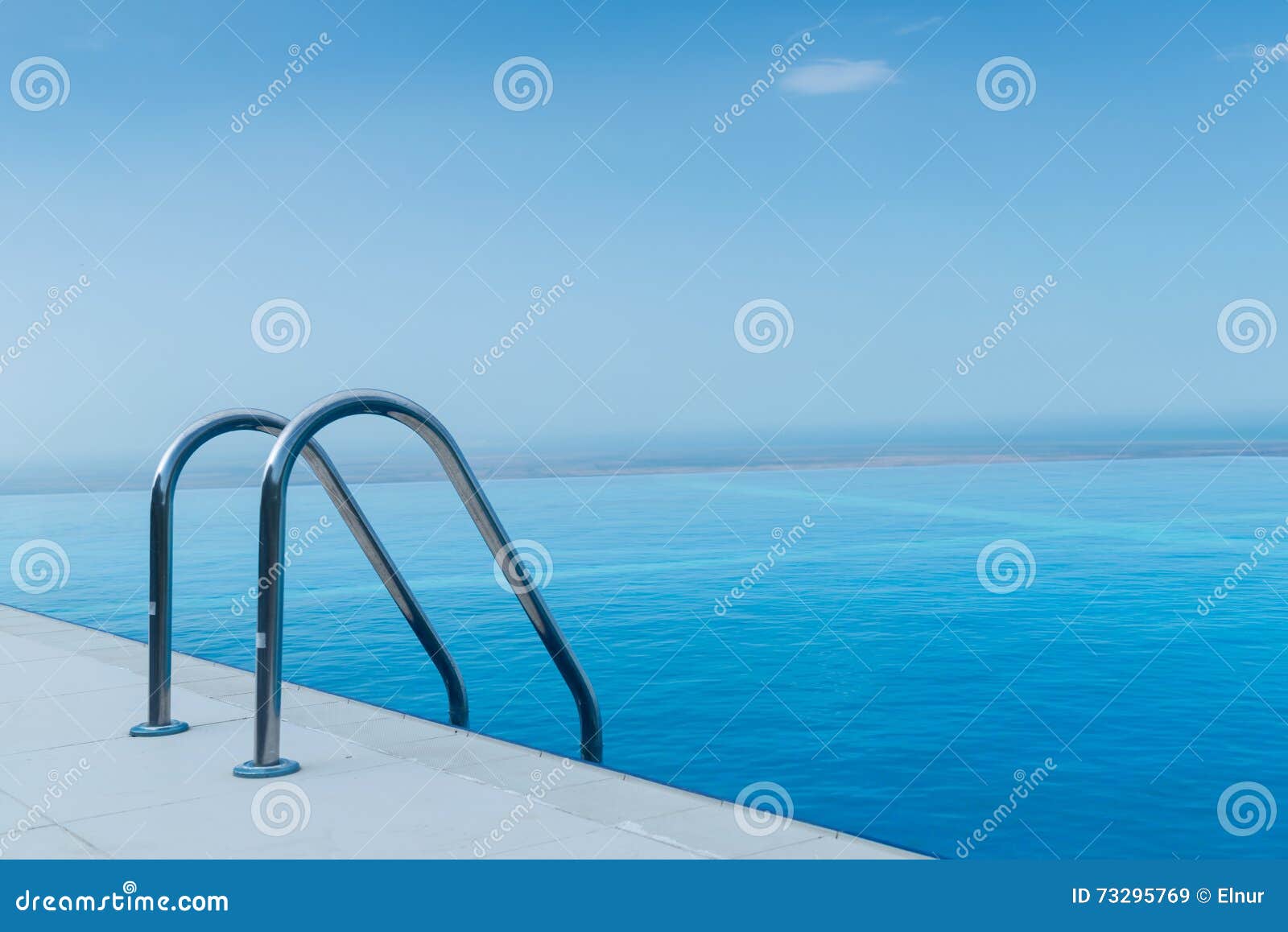 The Infinity Pool on the Bright Summer Day Stock Image - Image of ...