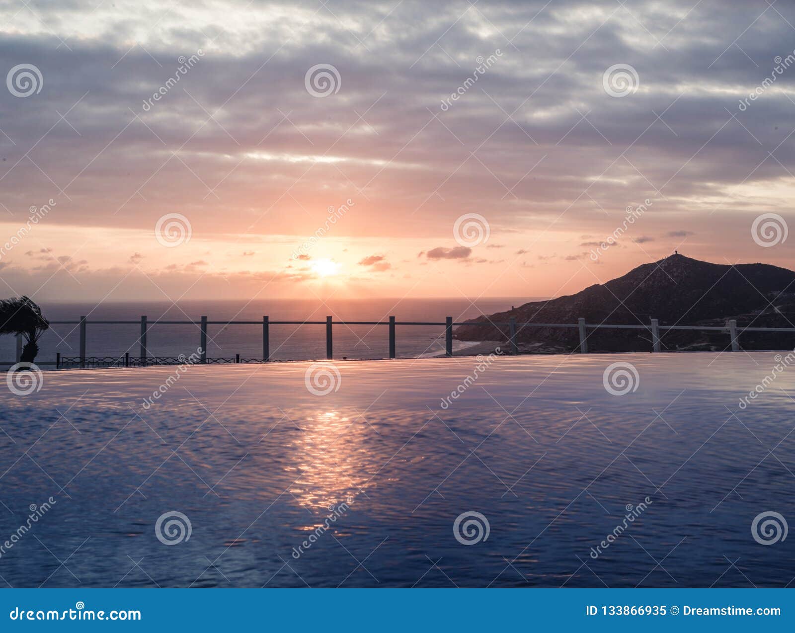 Infinity Pool in Cabo San Lucas Stock Image - Image of destination ...