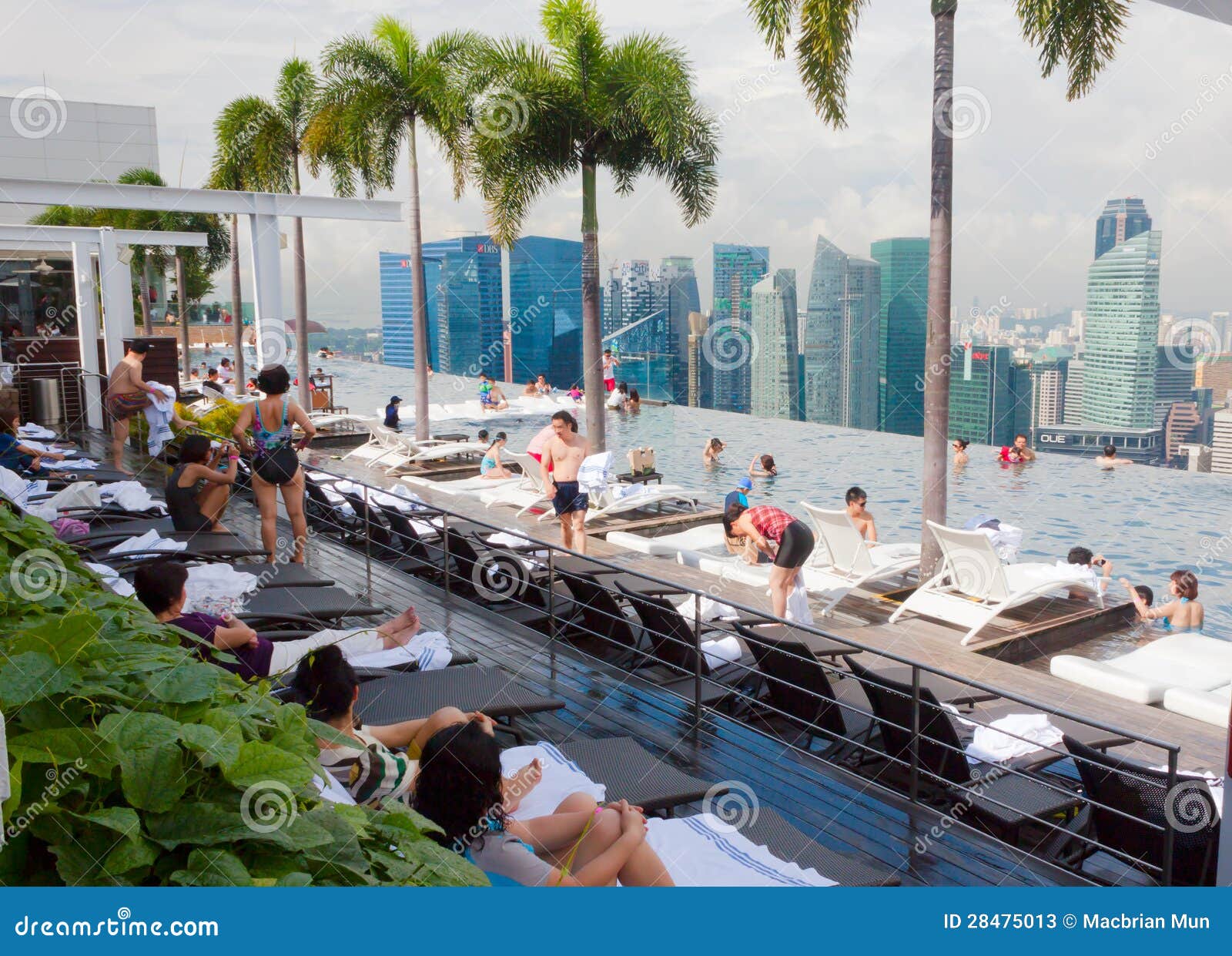 Infinity Pool, Marina Bay Hotel, Singapore Editorial Stock Photo ...