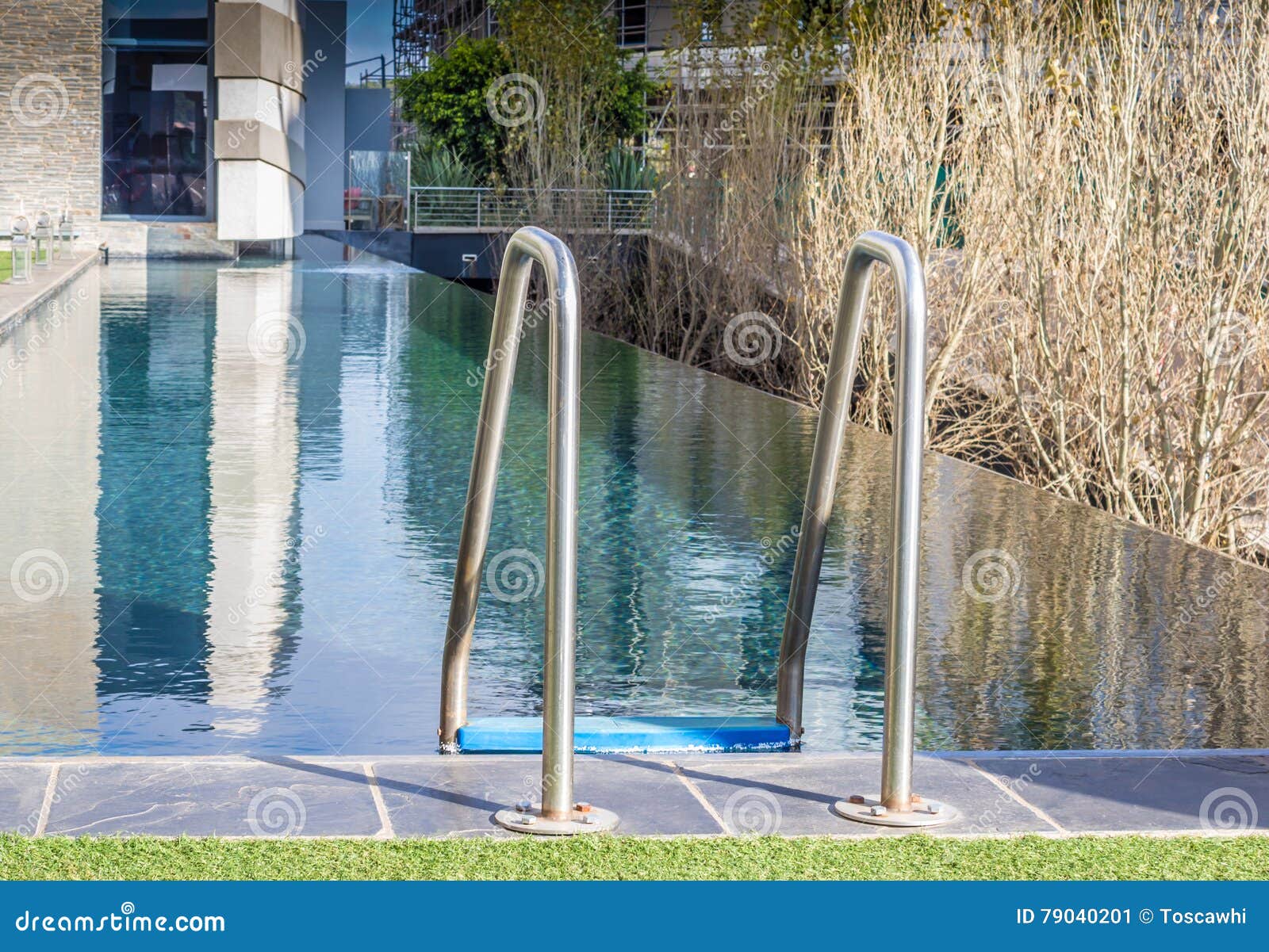 Infinity pool step ladder stock image. Image of steps - 79040201
