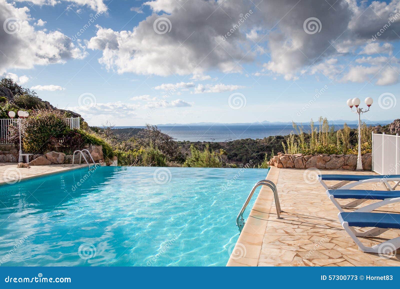 Infinity pool stock image. Image of chair, tropics, patio - 57300773