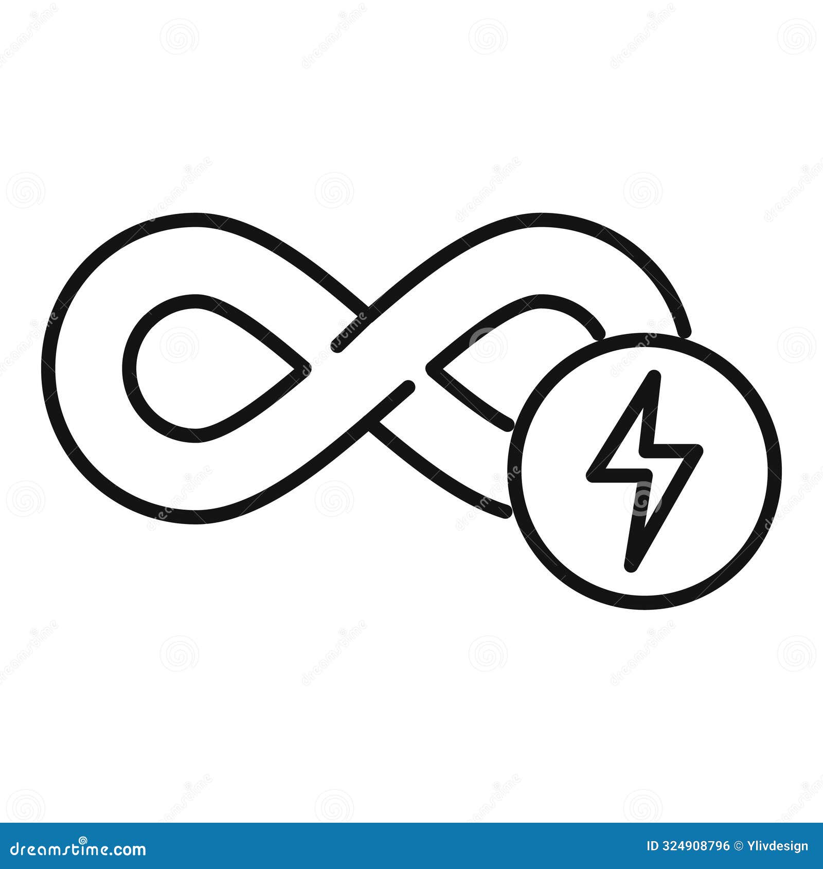 Infinity Power Symbol Representing Infinite Energy Source Stock ...