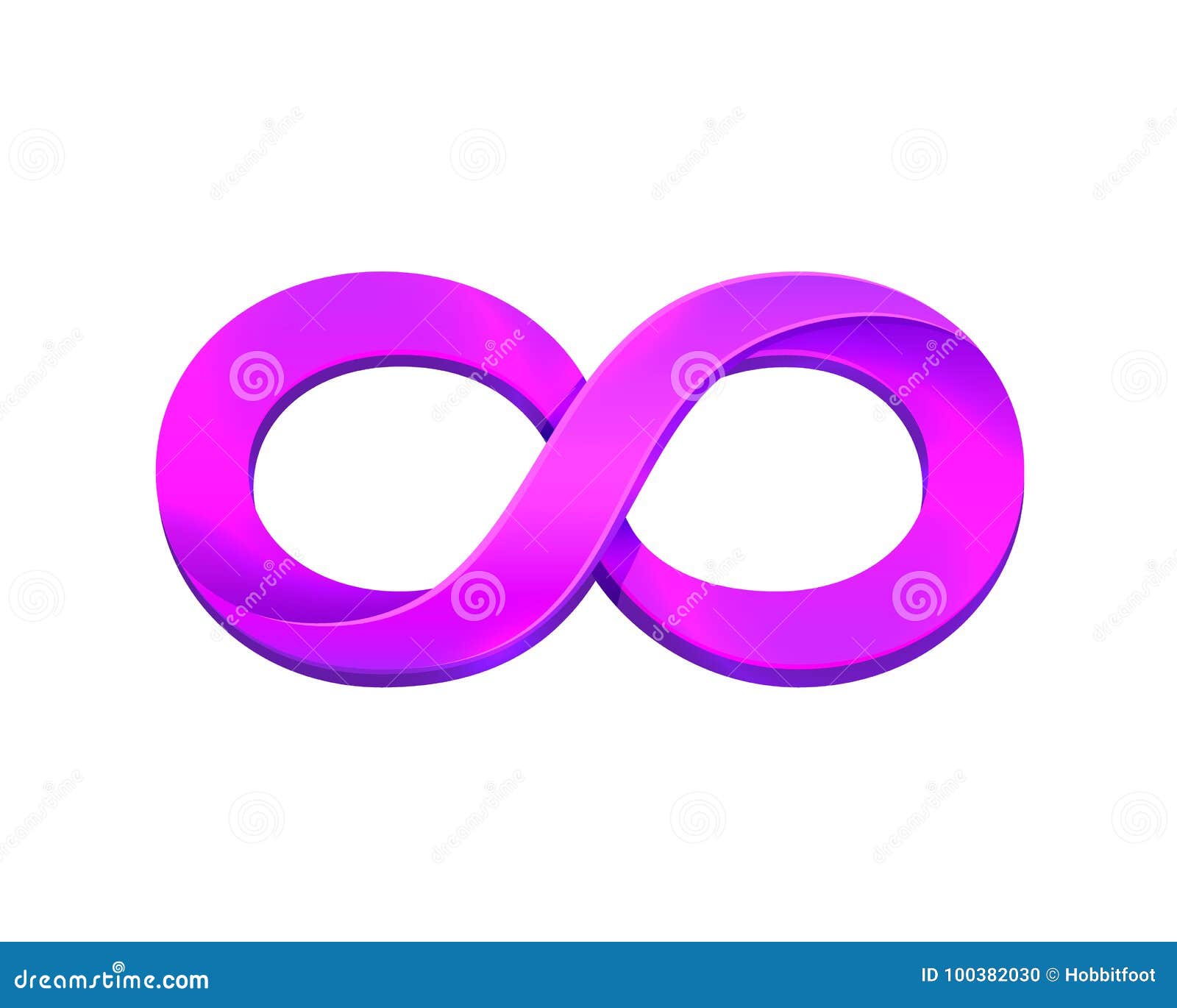 Infinity Purple Symbol on the White Background. Stock Vector ...