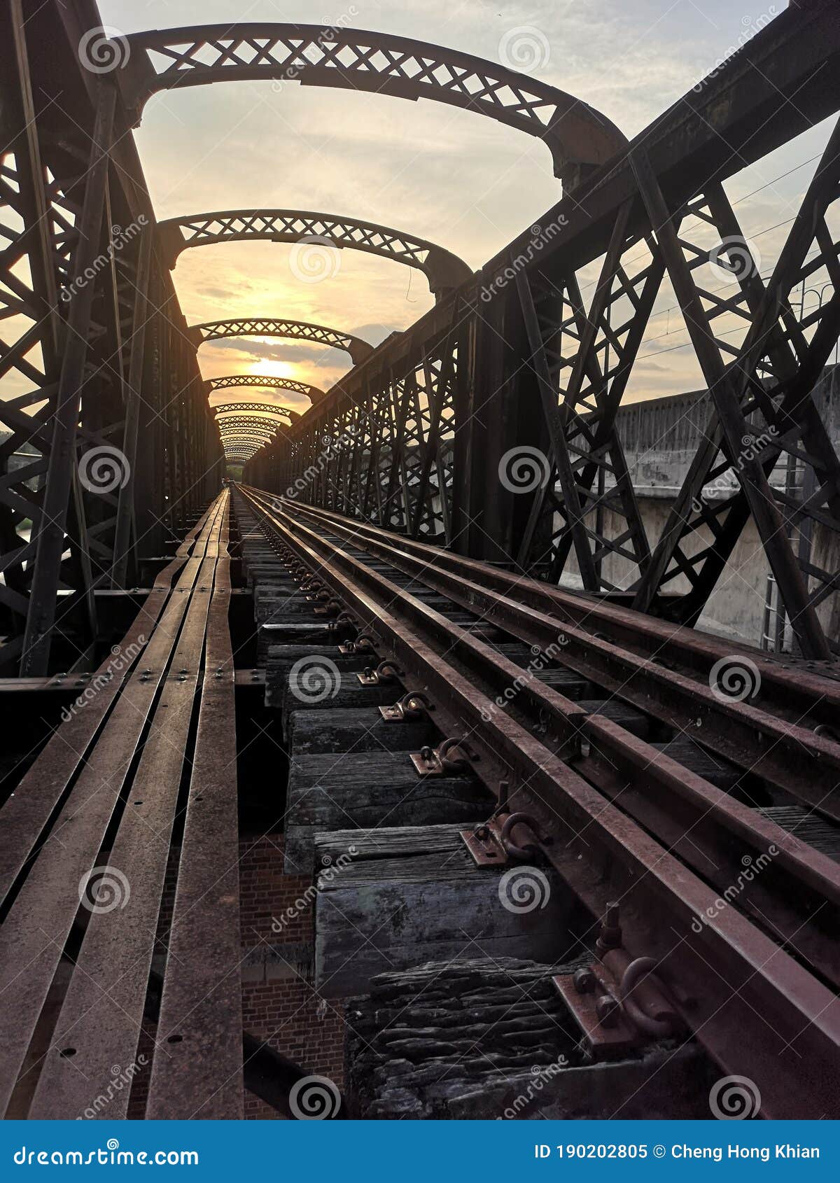 Infinity railway stock image. Image of iron, bridge - 190202805