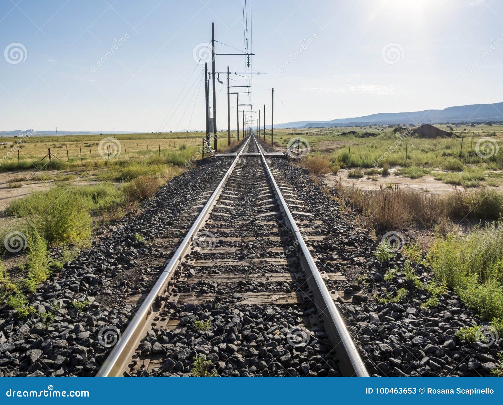 Infinity railway track stock image. Image of empty, shipping - 100463653