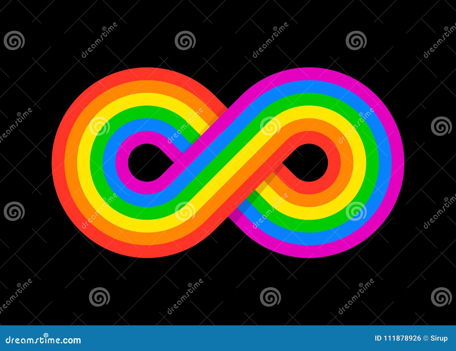 Infinity Rainbow Design Illustration Stock Vector - Illustration of ...