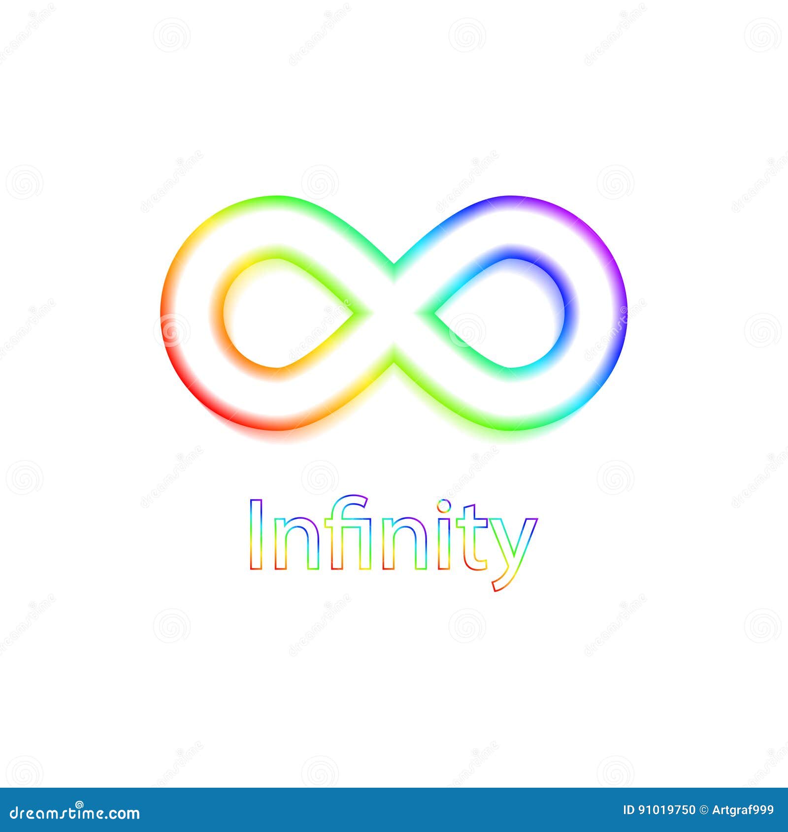 Infinity Rainbow Symbol Logo. Vector Illustration Stock Illustration ...