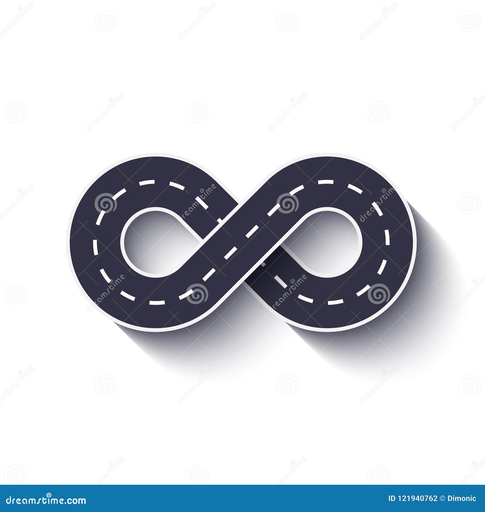 Infinity Road Icon on a White Isolated Background. EPS 10 Stock Vector ...