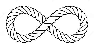 Infinity rope loop stock vector. Illustration of symbol - 262289424