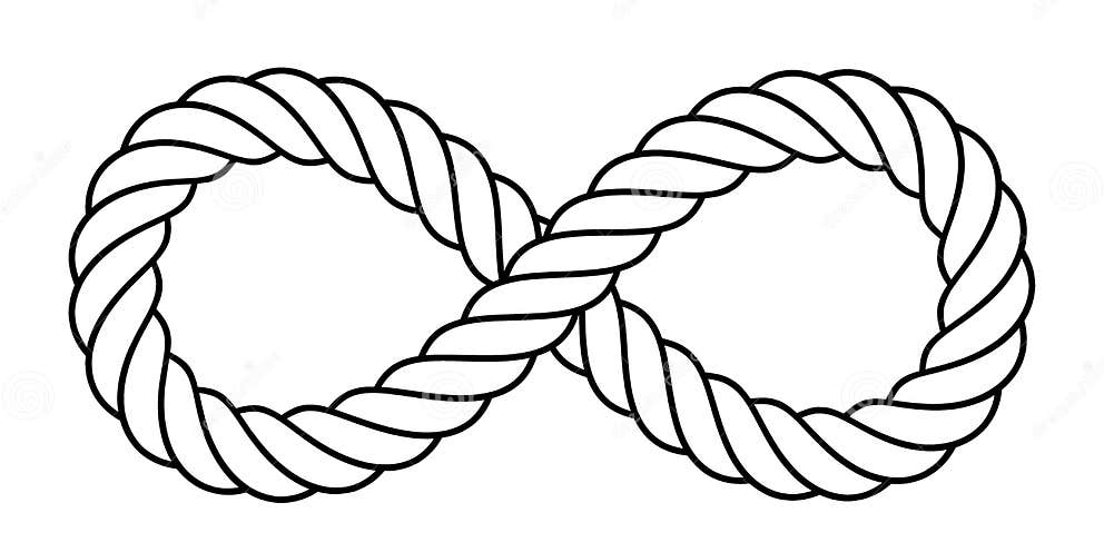 Infinity rope loop stock vector. Illustration of symbol - 262289424