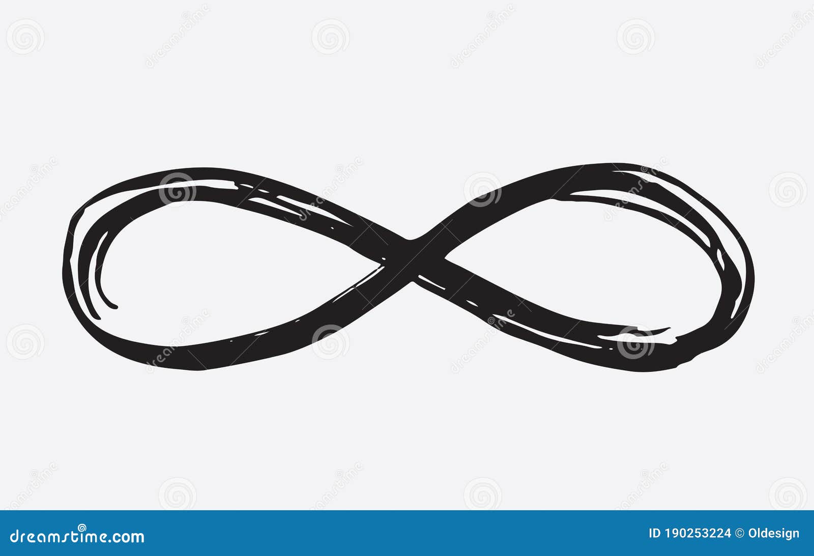 Infinity Set Hand Drawn Illustration. Stock Vector - Illustration of ...