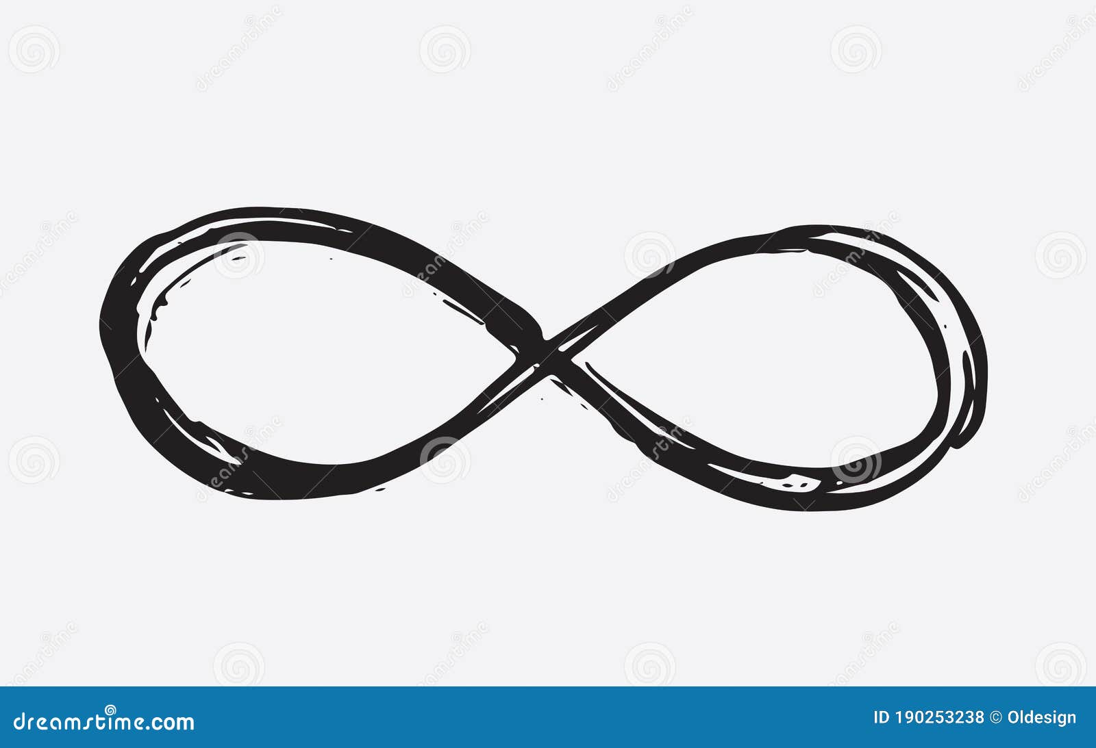 Infinity Set Hand Drawn Illustration. Stock Vector - Illustration of ...