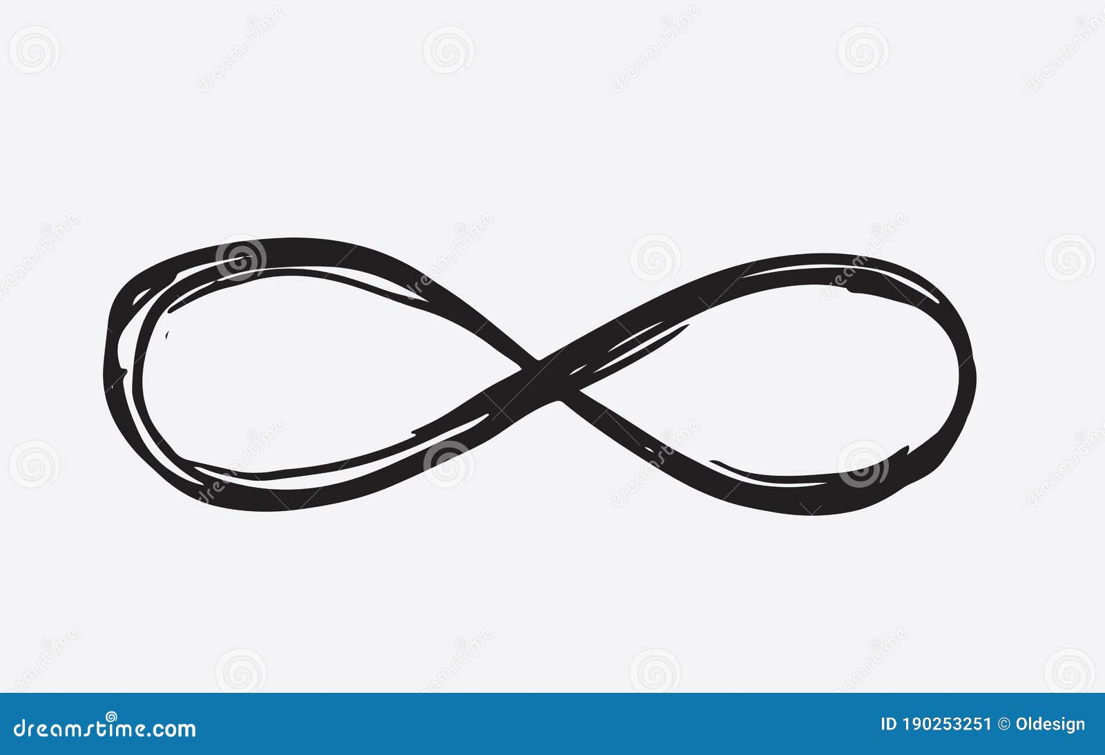 Infinity Set Hand Drawn Illustration. Stock Vector - Illustration of ...