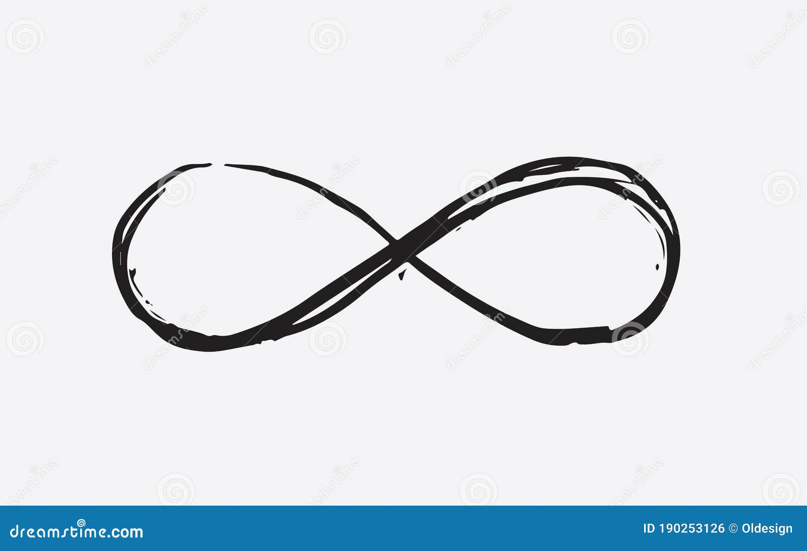 Infinity Set Hand Drawn Illustration. Stock Vector - Illustration of ...