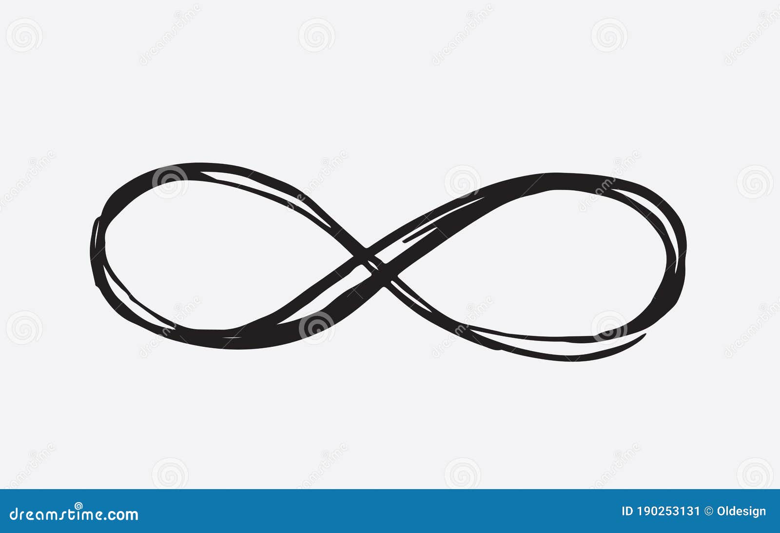 Infinity Set Hand Drawn Illustration. Stock Vector - Illustration of ...