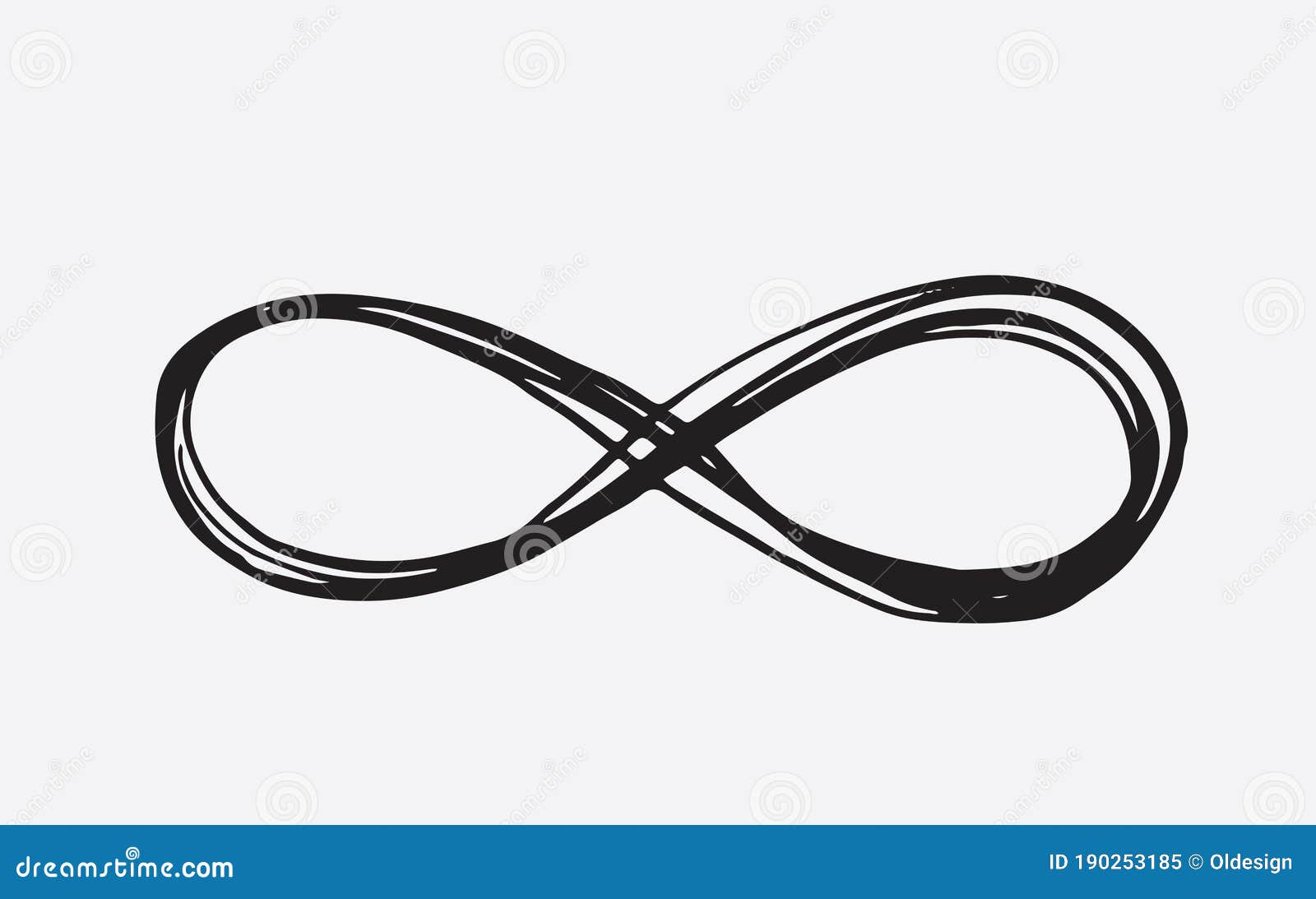 Infinity Set Hand Drawn Illustration. Stock Vector - Illustration of ...