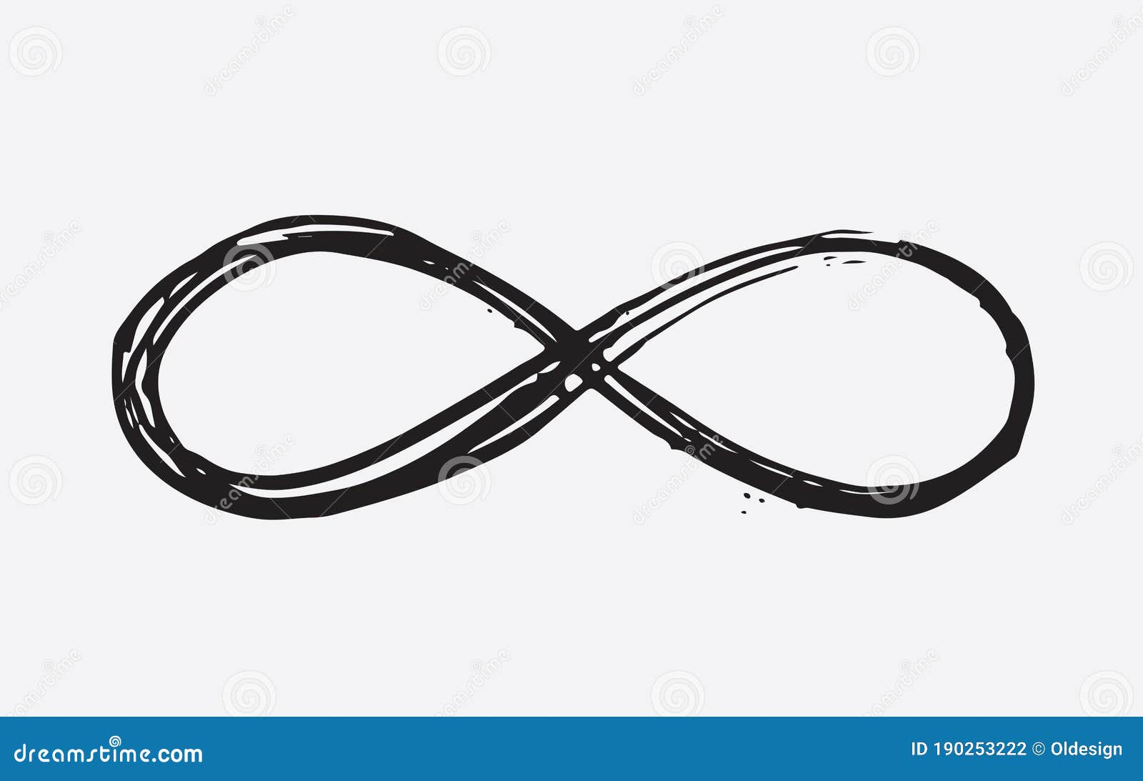 Infinity Set Hand Drawn Illustration. Stock Vector - Illustration of ...
