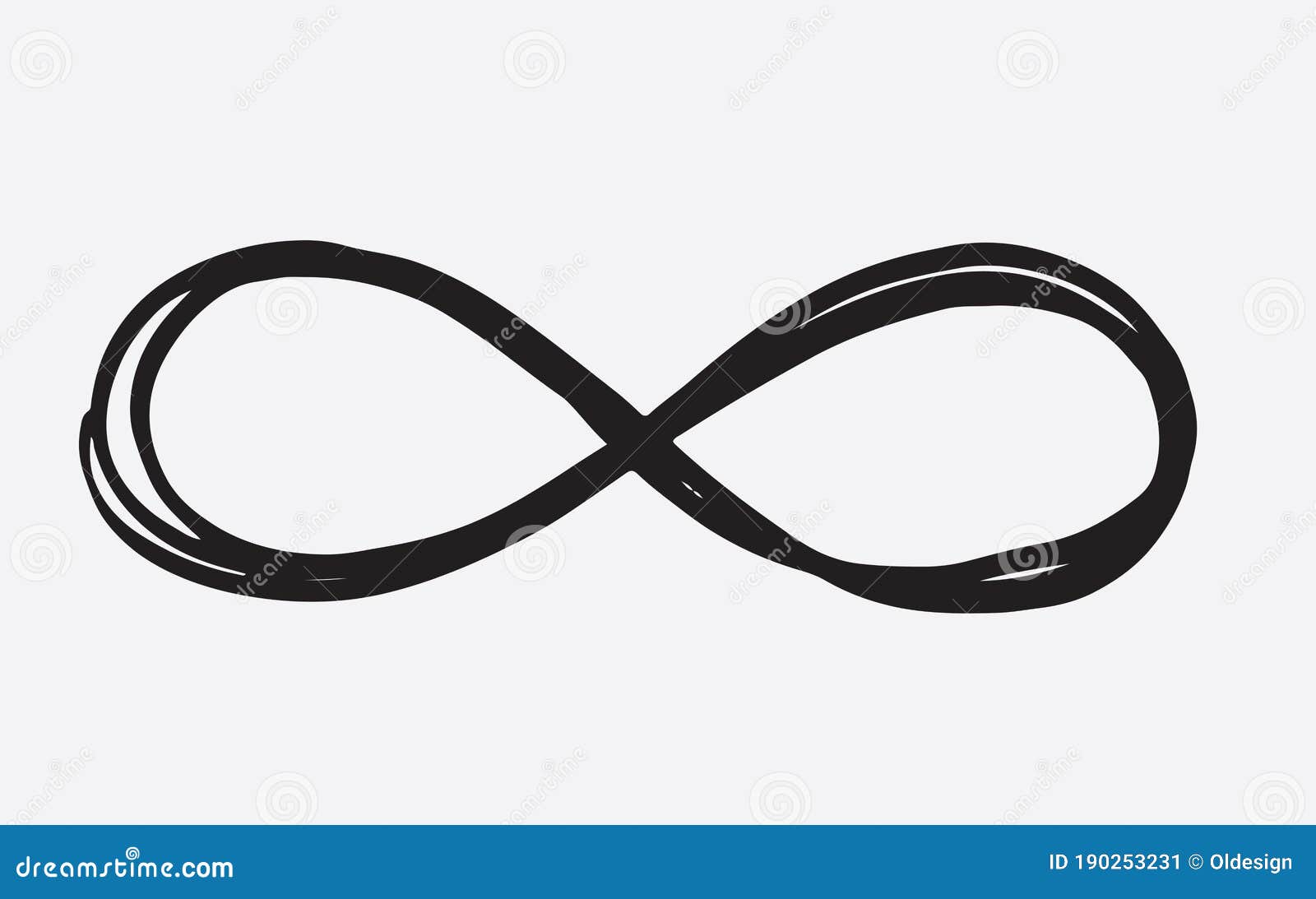 Infinity Set Hand Drawn Illustration. Stock Vector - Illustration of ...