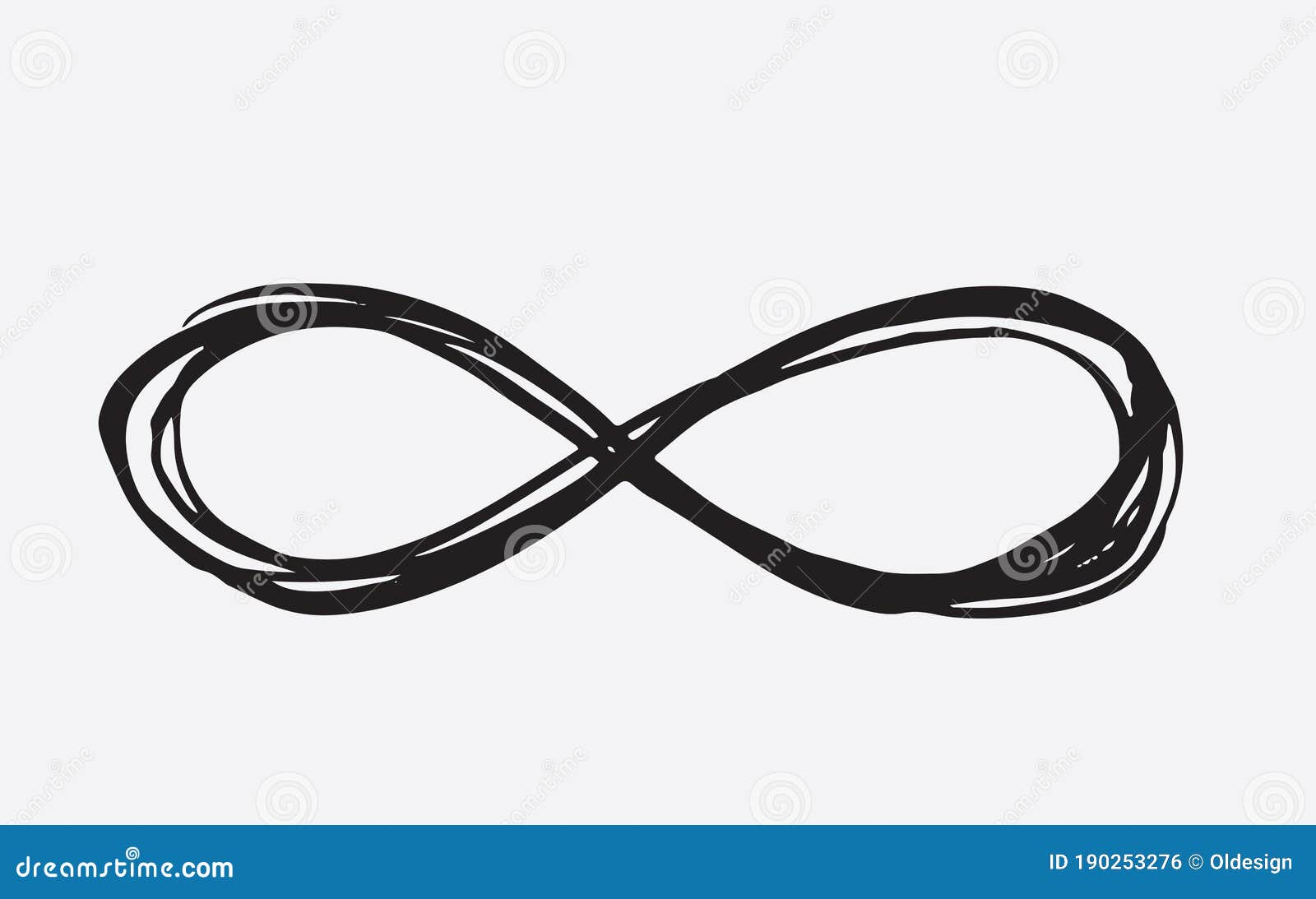 Infinity Set Hand Drawn Illustration. Stock Vector - Illustration of ...