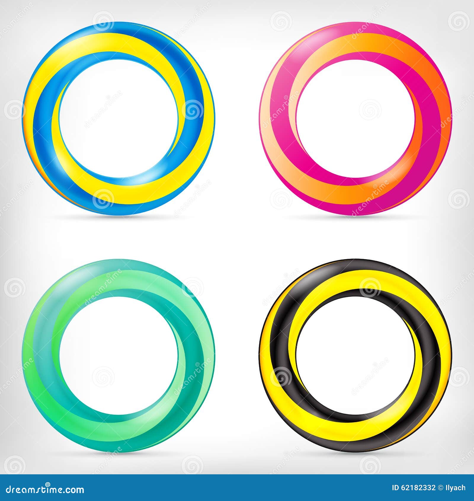 Infinity Shape Logo, Three OOO Letters Connection, Thin Parallel ...