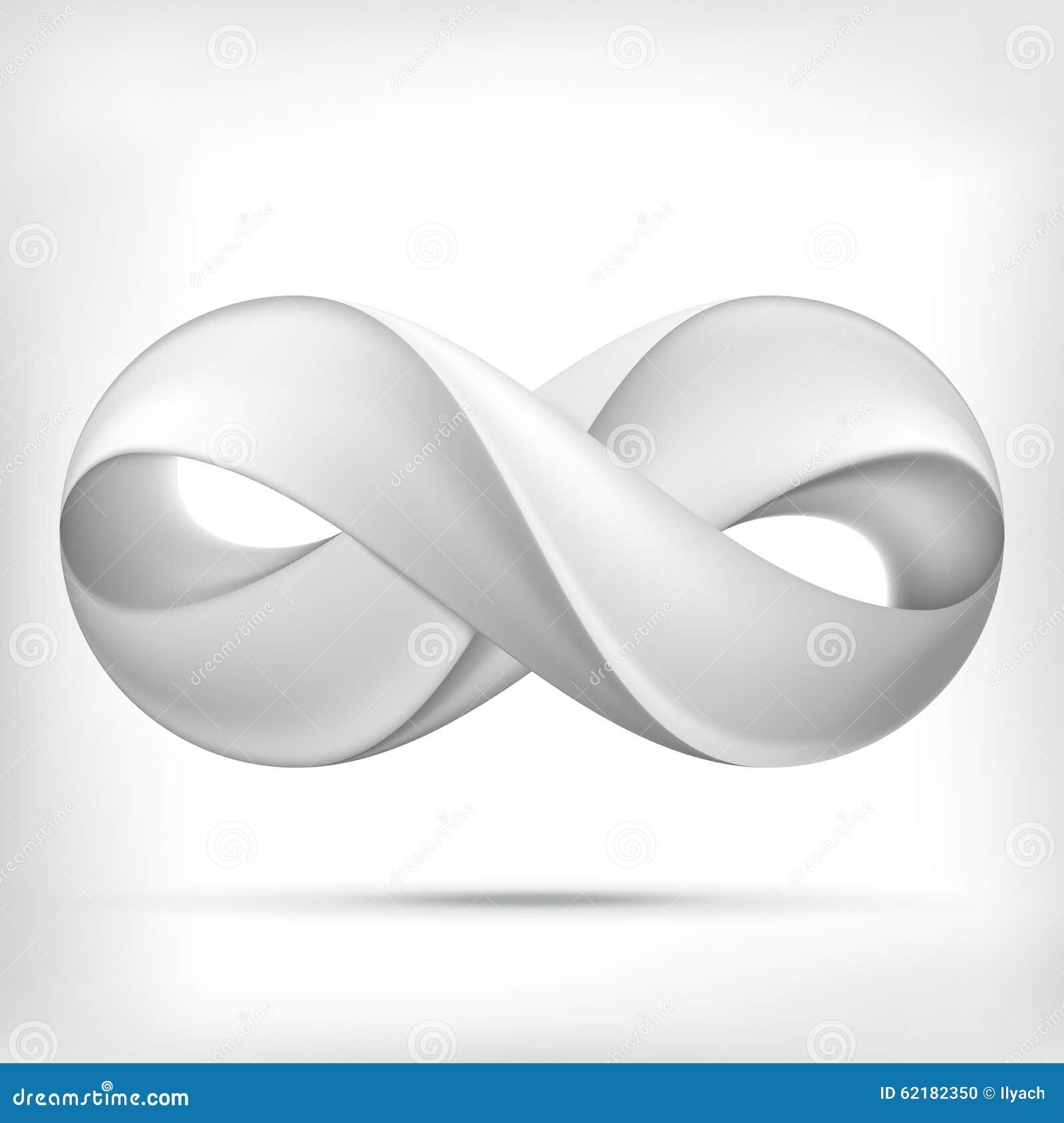 Infinity Shape Round Dimensional Icon Stock Illustration - Illustration ...