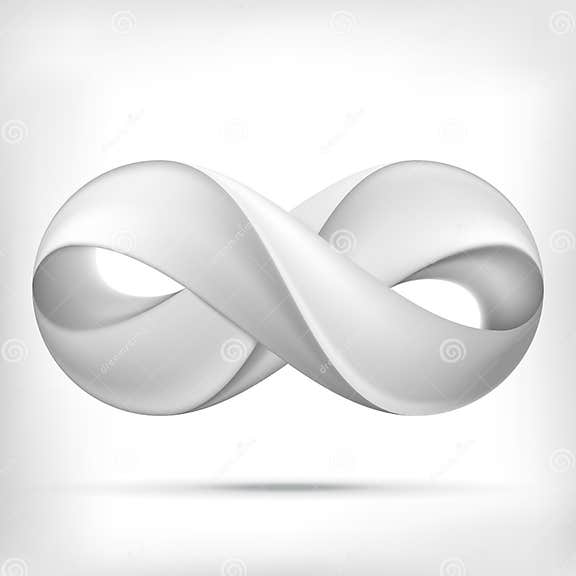 Infinity Shape Round Dimensional Icon Stock Illustration - Illustration ...