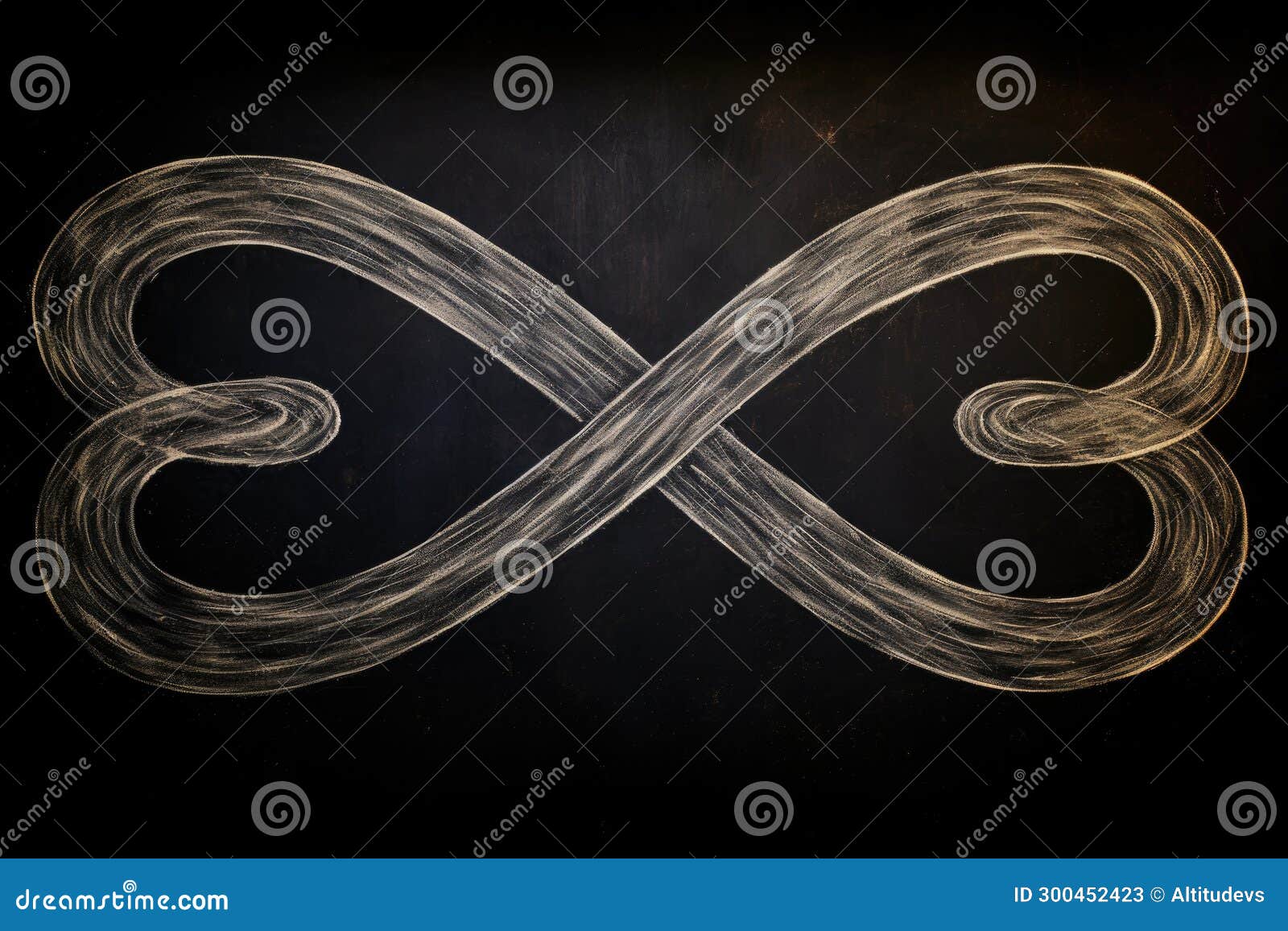 Infinity Sign Created with Chalk on a Blackboard Stock Image - Image of ...