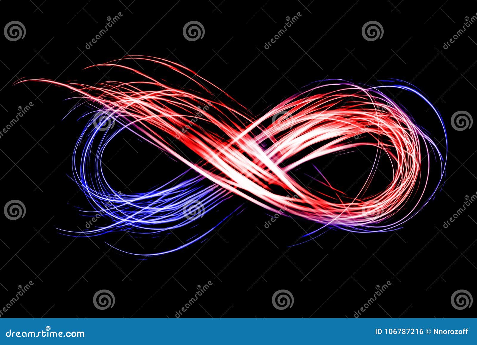 The Infinity Sign Is Drawn On The Frozen Surface Of The Lake. Royalty ...