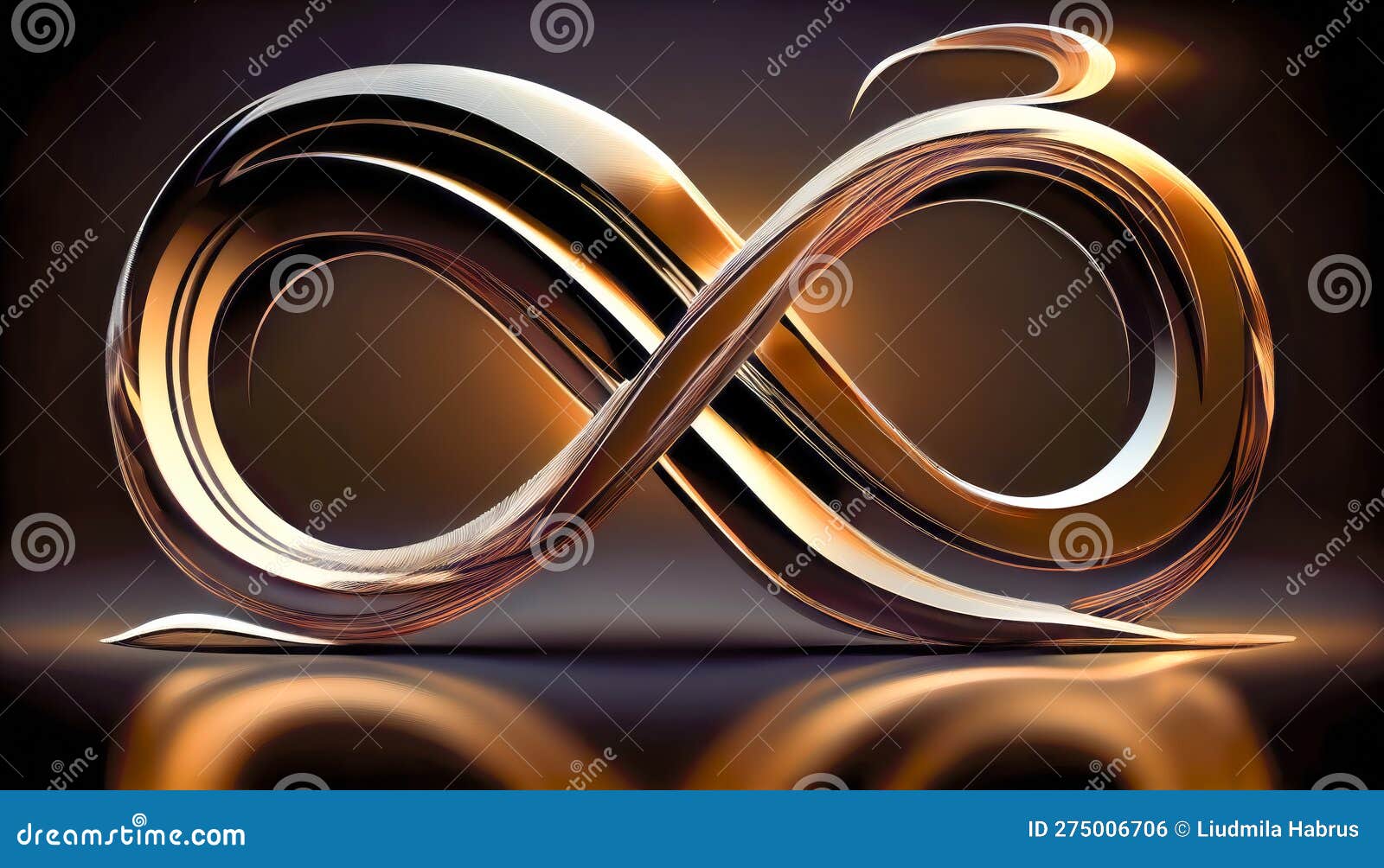 Infinity Sign 3d. Generative AI Stock Illustration - Illustration of ...