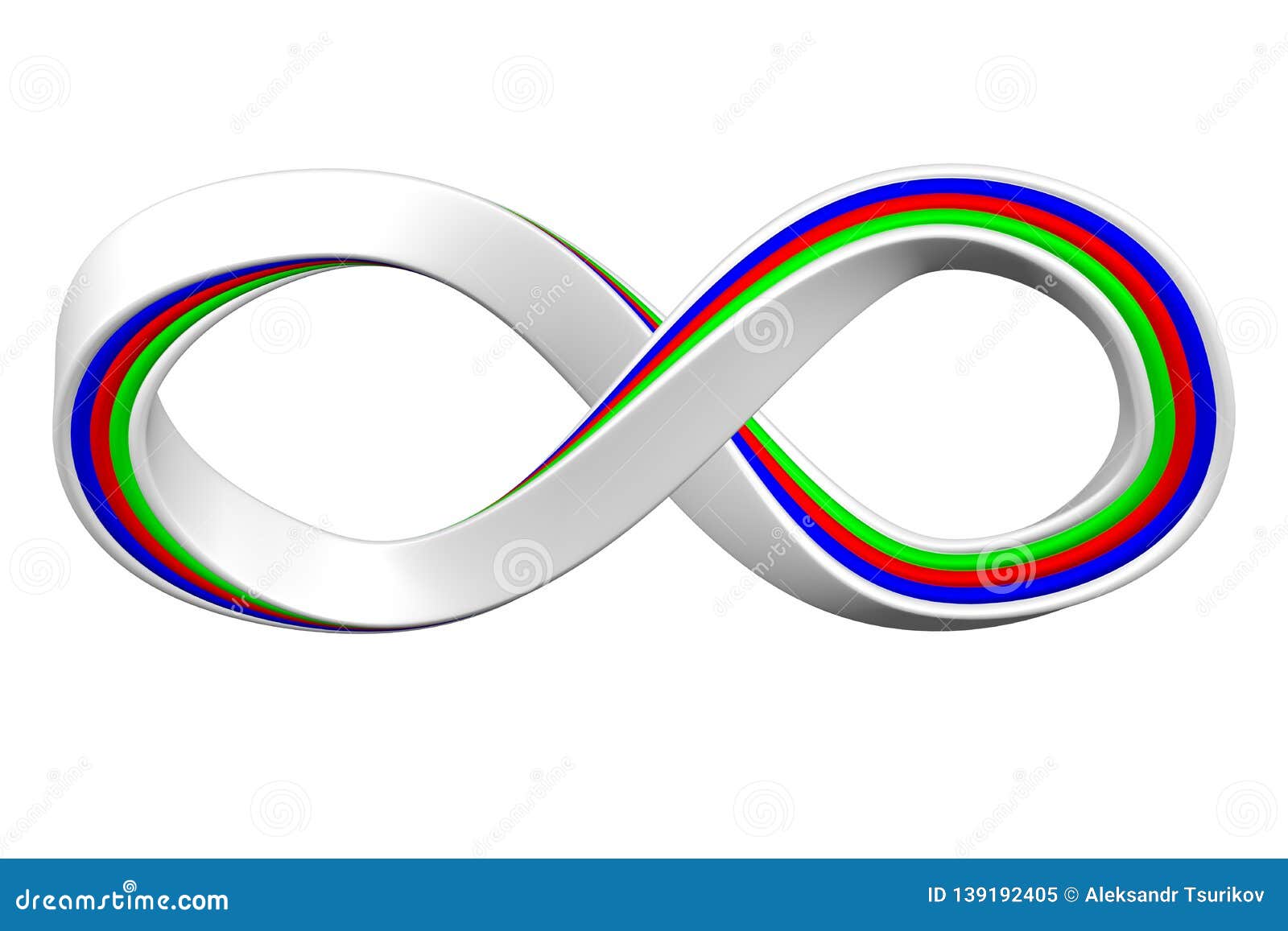Infinity Sign. 3D Rendering Stock Illustration - Illustration of black ...