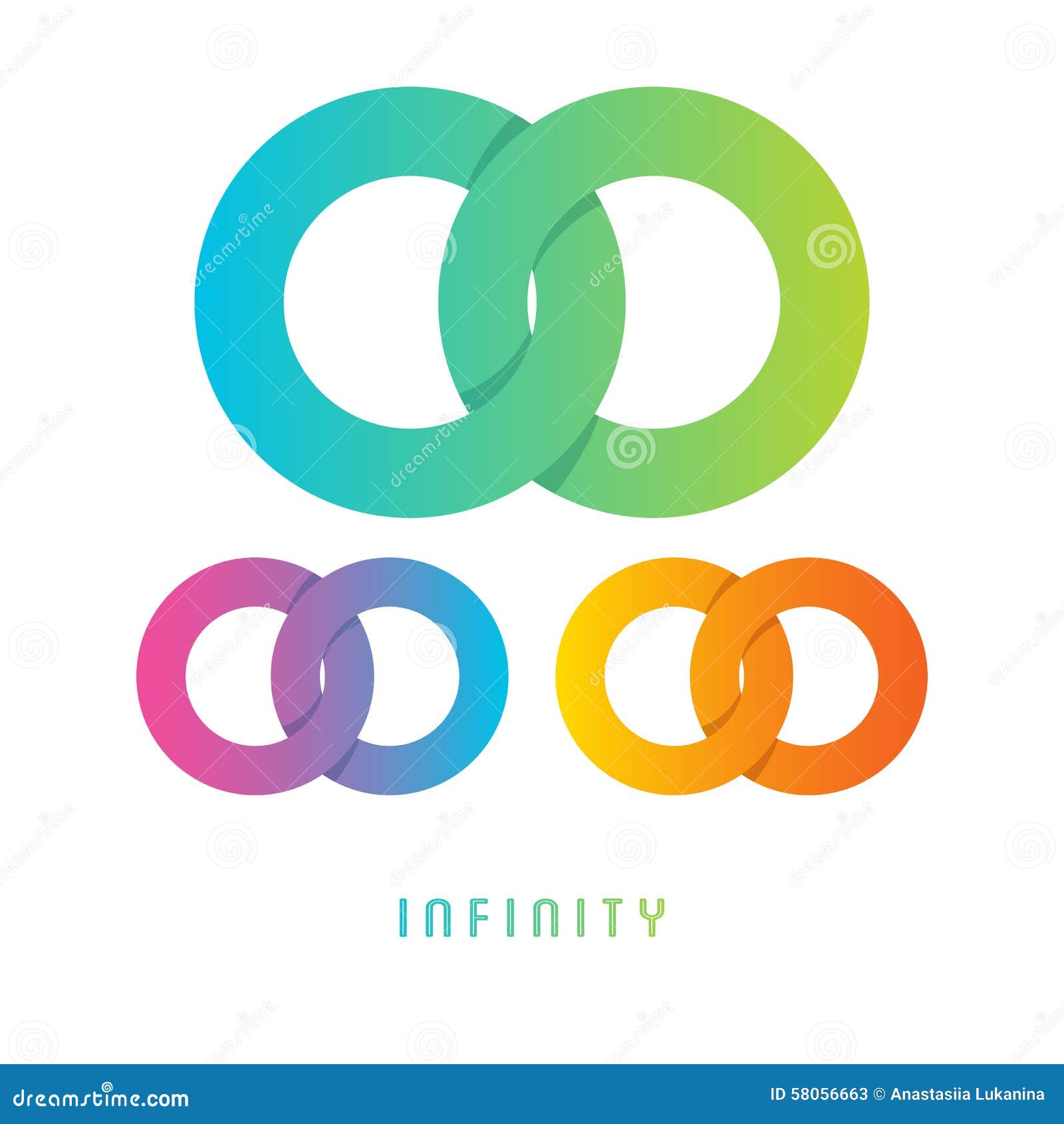 Infinity Sign, Different Colored Stock Vector - Illustration of ...
