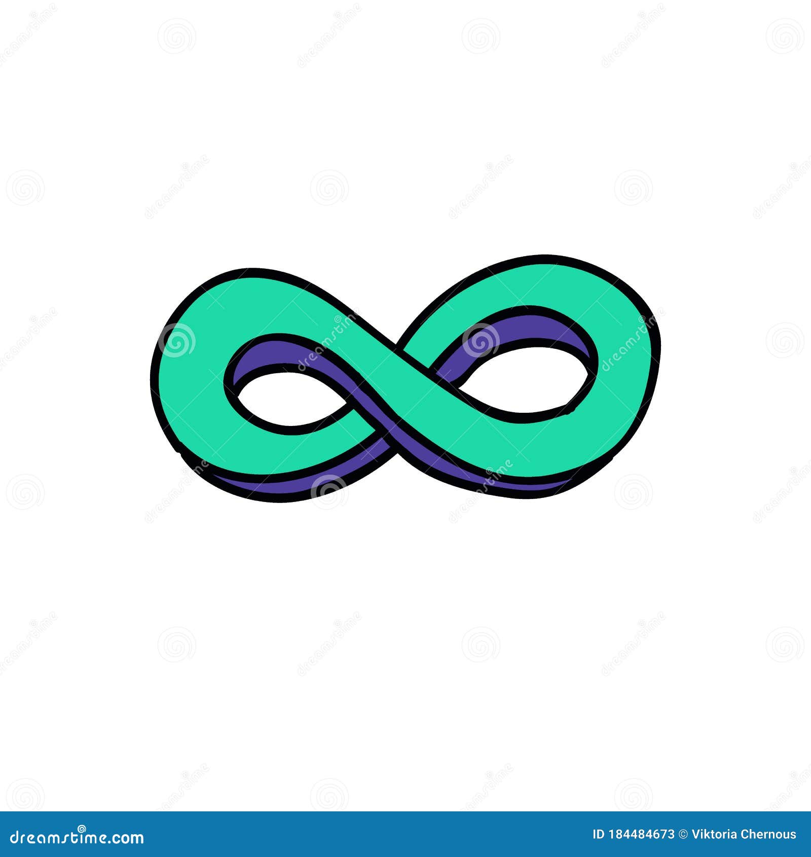 Infinity sign doodle icon stock illustration. Illustration of curve ...