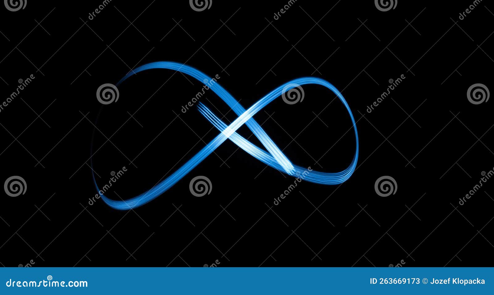 Infinity Sign, Drawing by Light, Flash of Light in Infinity. Stock ...