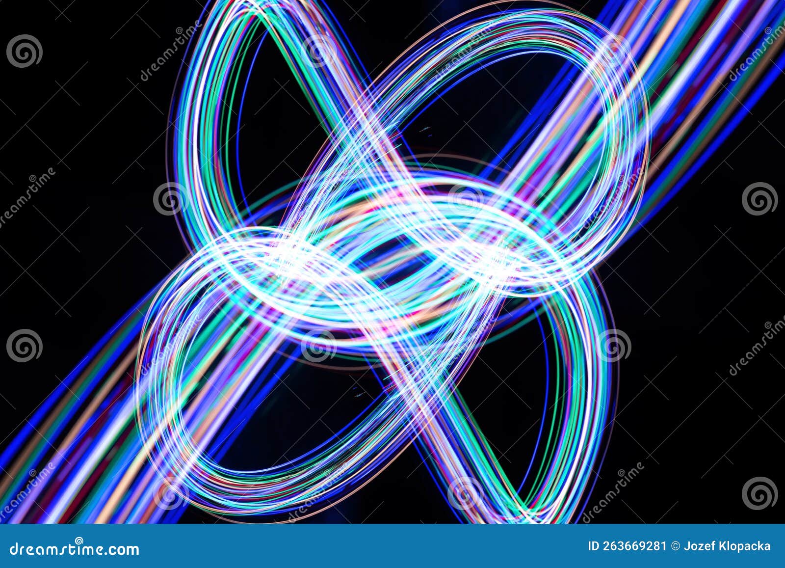 Infinity Sign, Drawing by Light, Flash of Light in Infinity. Stock ...